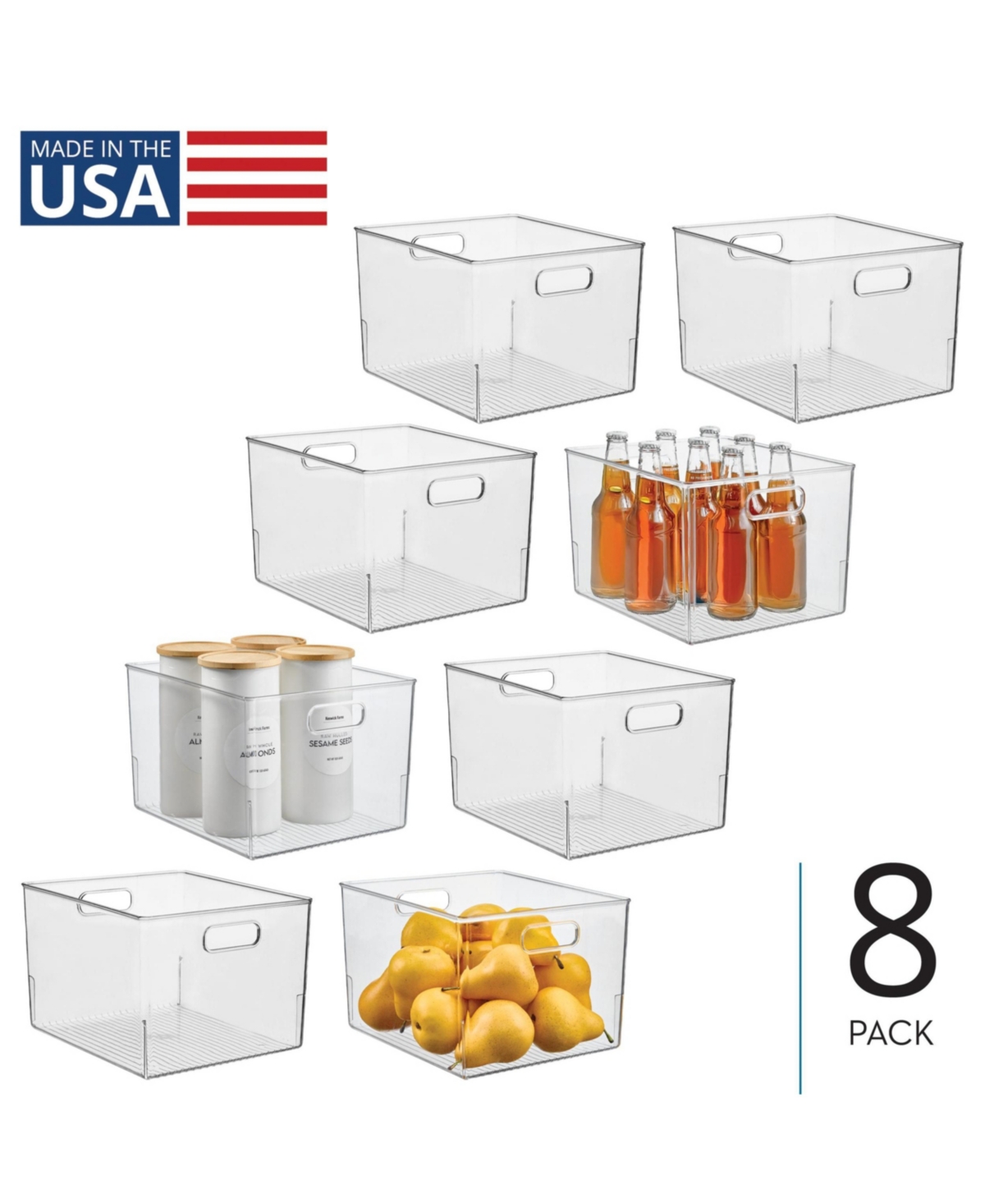 Click here for mDesign Plastic Storage Bin with Handles - Set of... prices