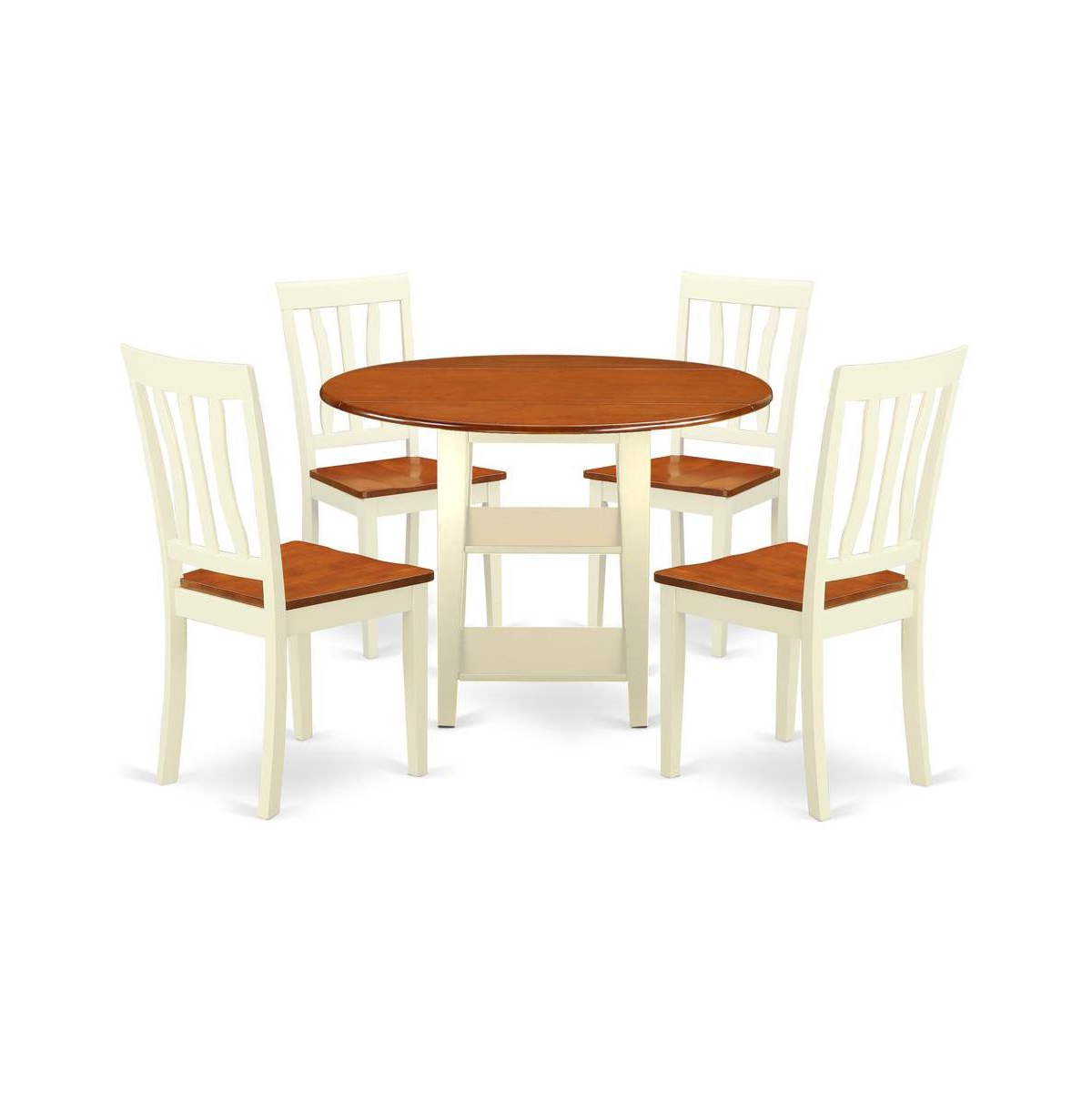 Click here for East West Furniture Dining Room Set Buttermilk & C... prices