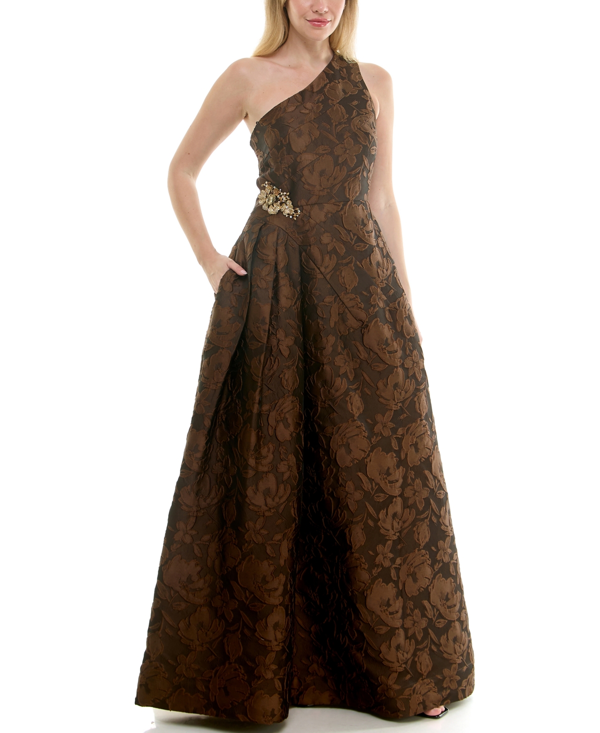 Click here for Brocade One Shoulder A L - BISTRE prices
