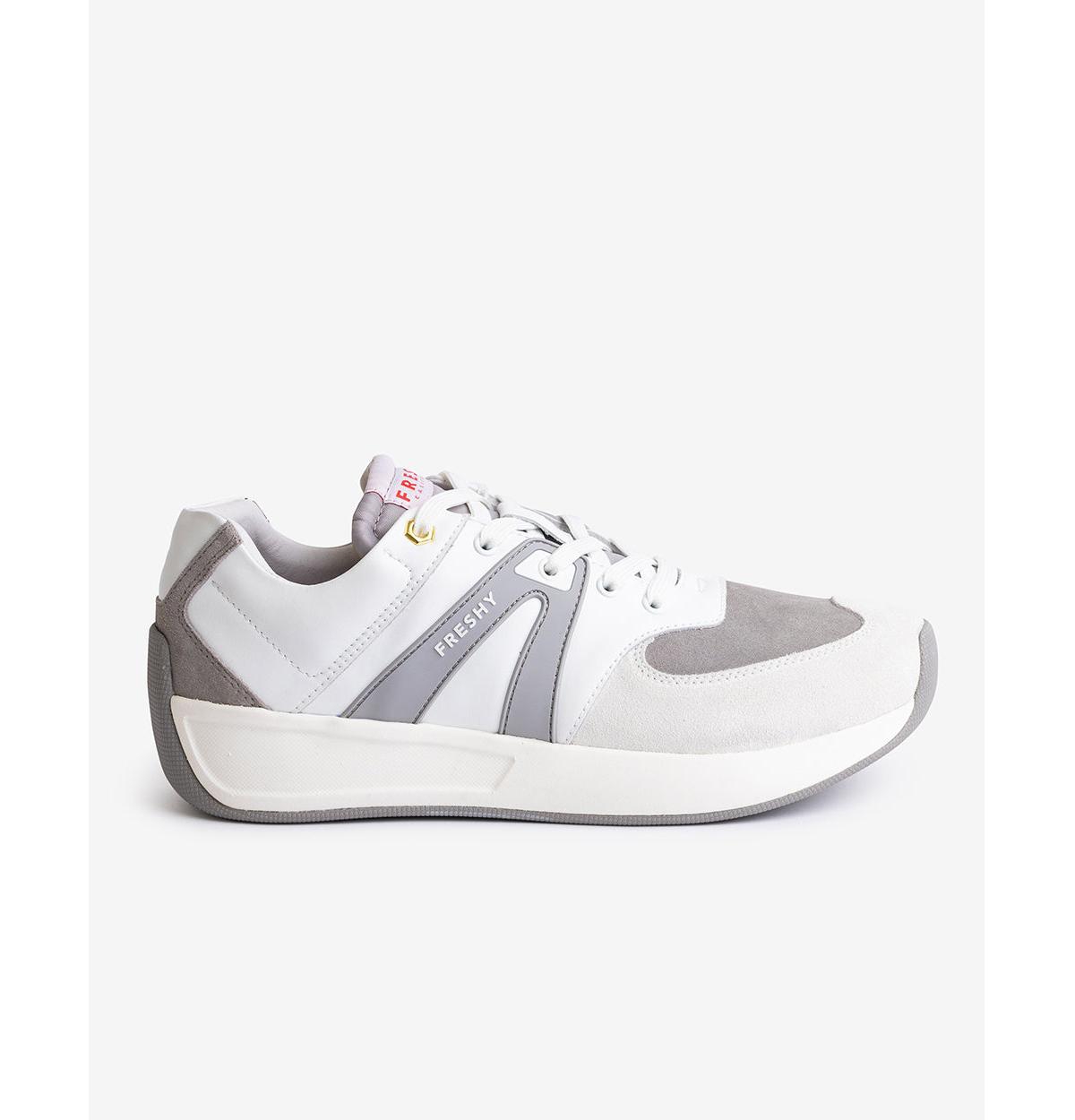 Click here for Freshy Womens Supafly Lites Sneaker - White/grey prices