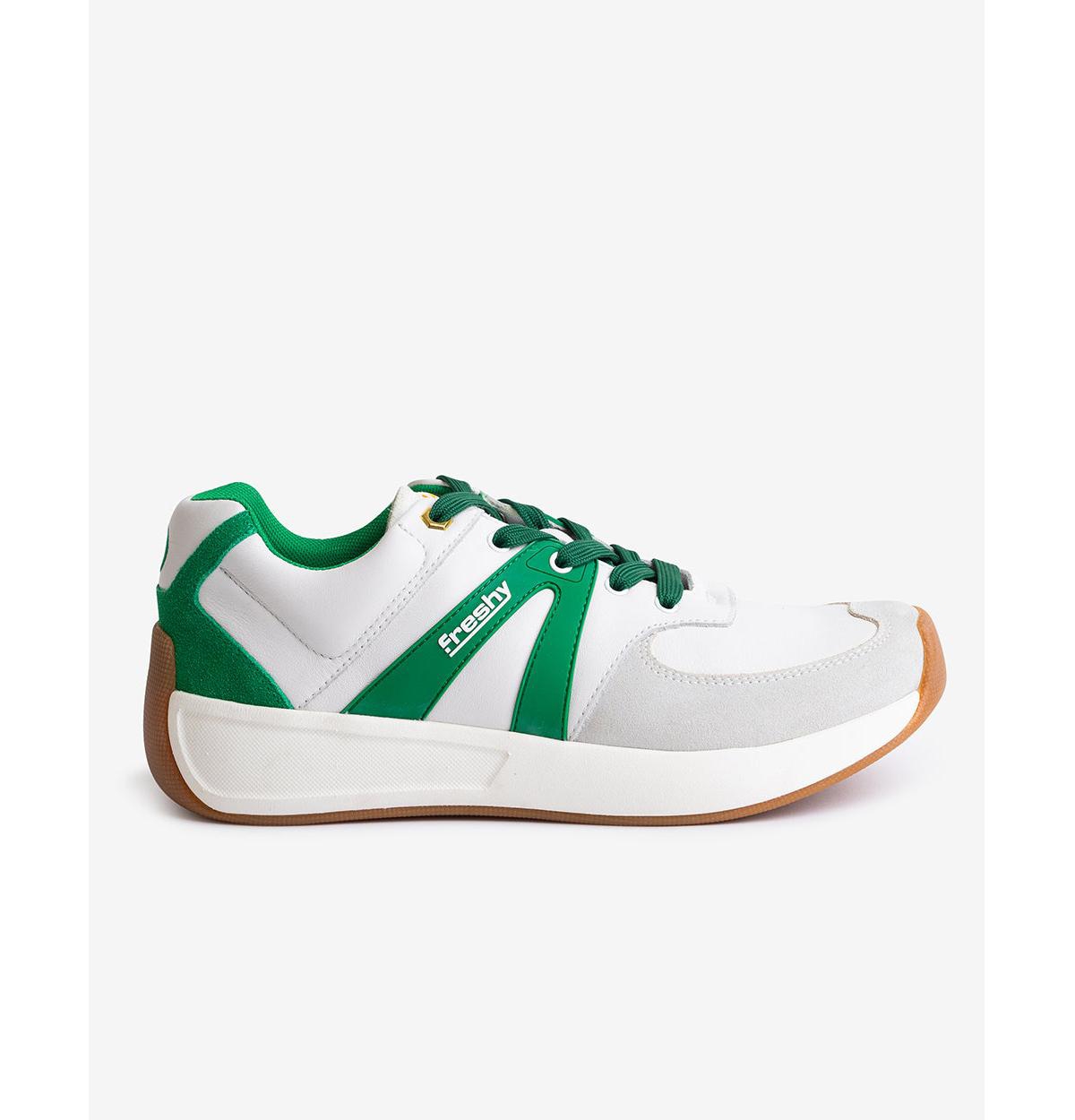 Click here for Freshy Mens Supafly Lites Sneaker - White/green prices