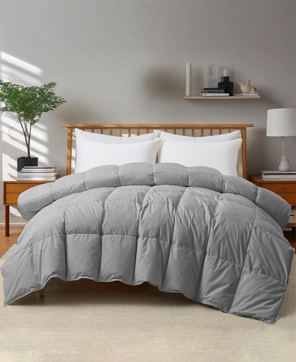 Click here for Unikome All Season Goose Down Comforter  King - Gr... prices