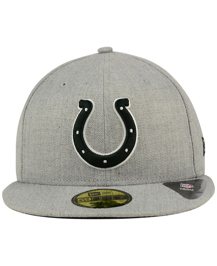 New Era Indianapolis Colts Heather Black White 59FIFTY Fitted Cap - Macy's