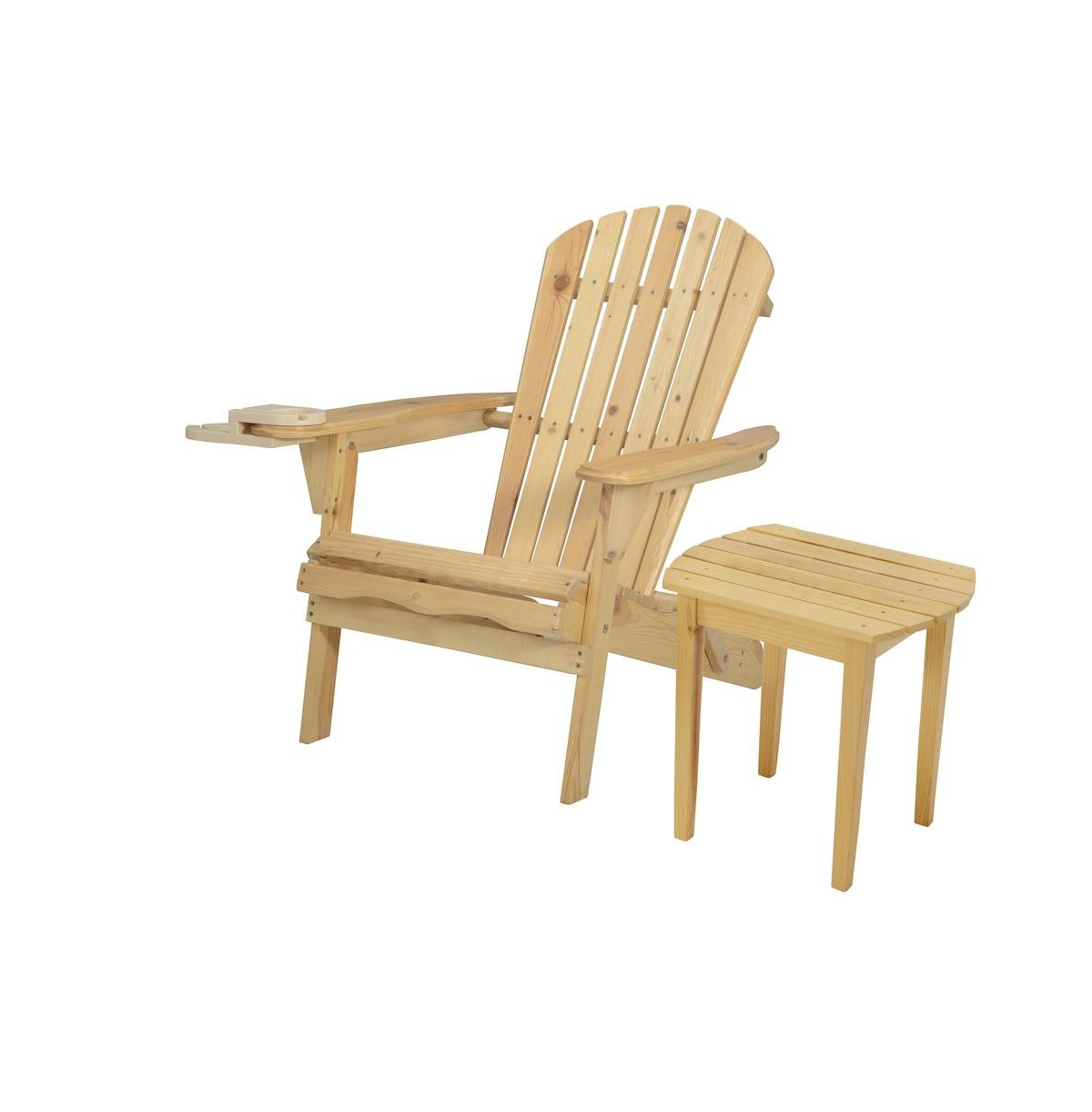 Click here for Jiallo Foldable Adirondack Chair With Cup Holder W... prices