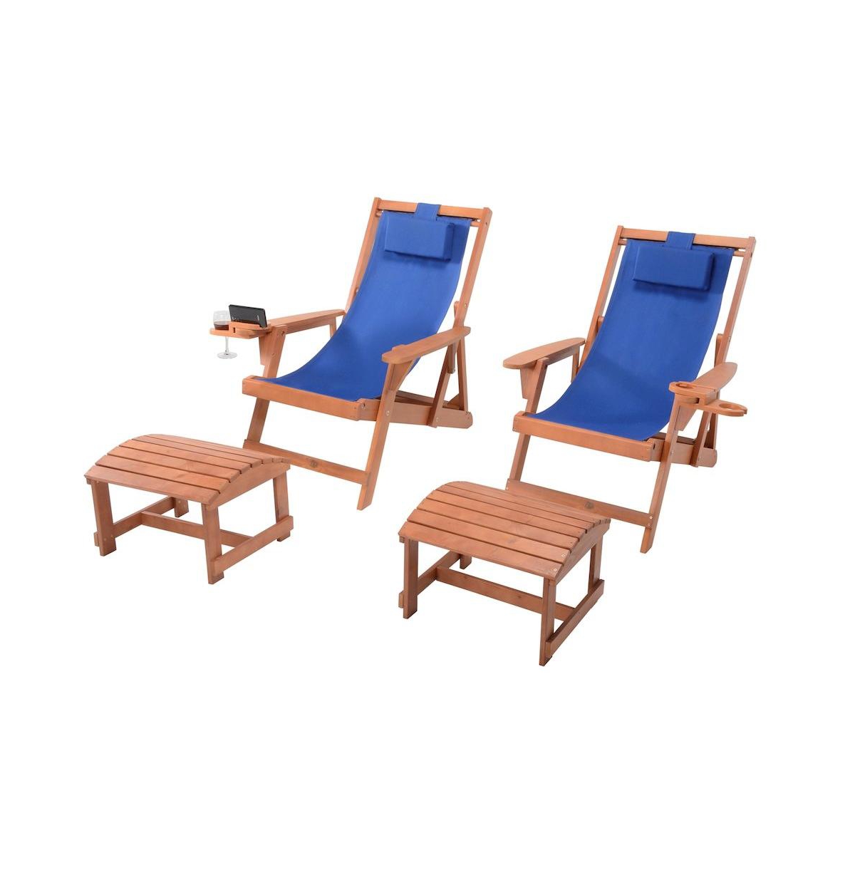Click here for Jiallo Canvas Sling Chair With Cup And Wine Holder... prices