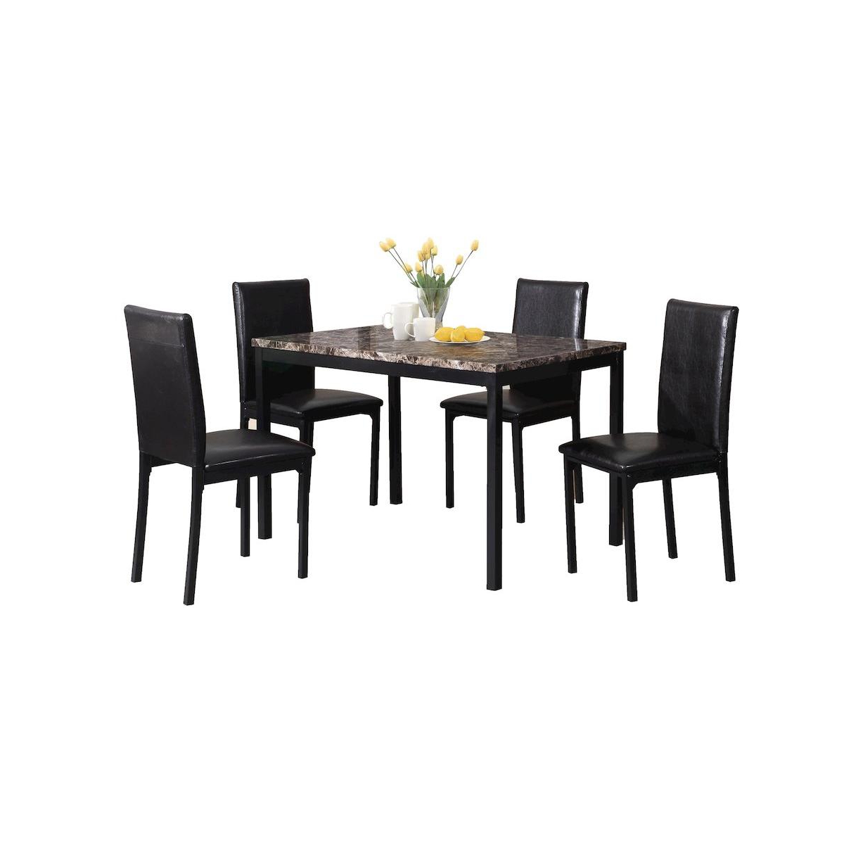 Click here for Roundhill Furniture Citico 5-Pc Dinette Set with L... prices
