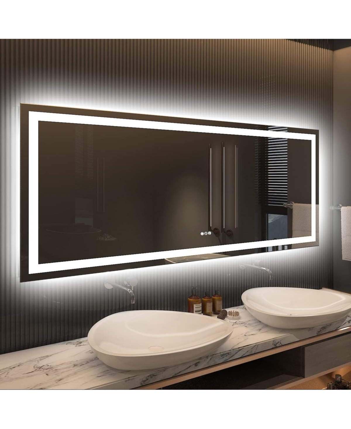 Click here for Amorho Led Bathroom Mirror  60 x 28 with Front Lig... prices