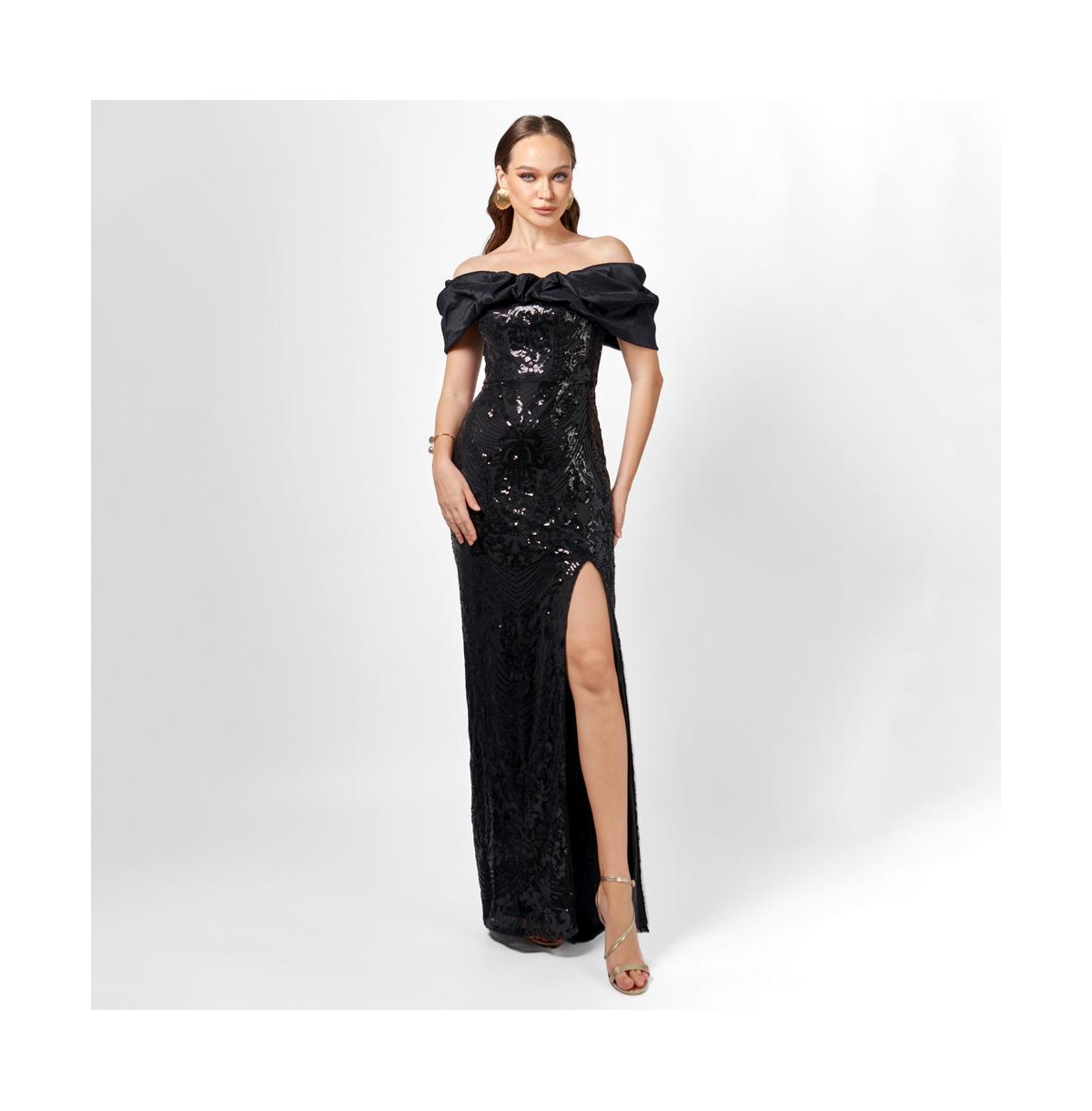 Click here for Bariano Womens Jaylan Off Shoulder Gown - Black prices