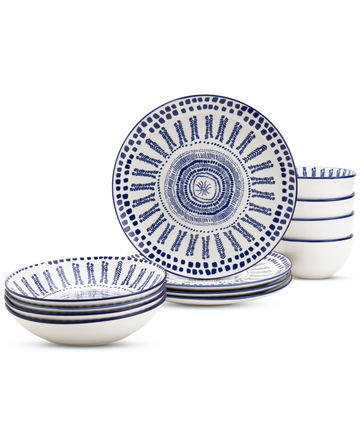 Click here for Haven Blue Mykonos 12 Pc. Dinnerware Set  Service... prices