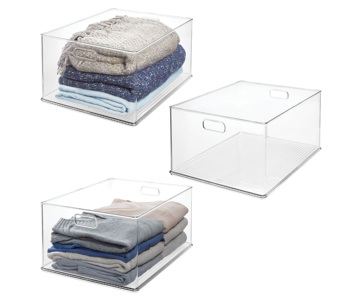 Click here for iDesign Stackable Plastic Storage Bin with Handles... prices