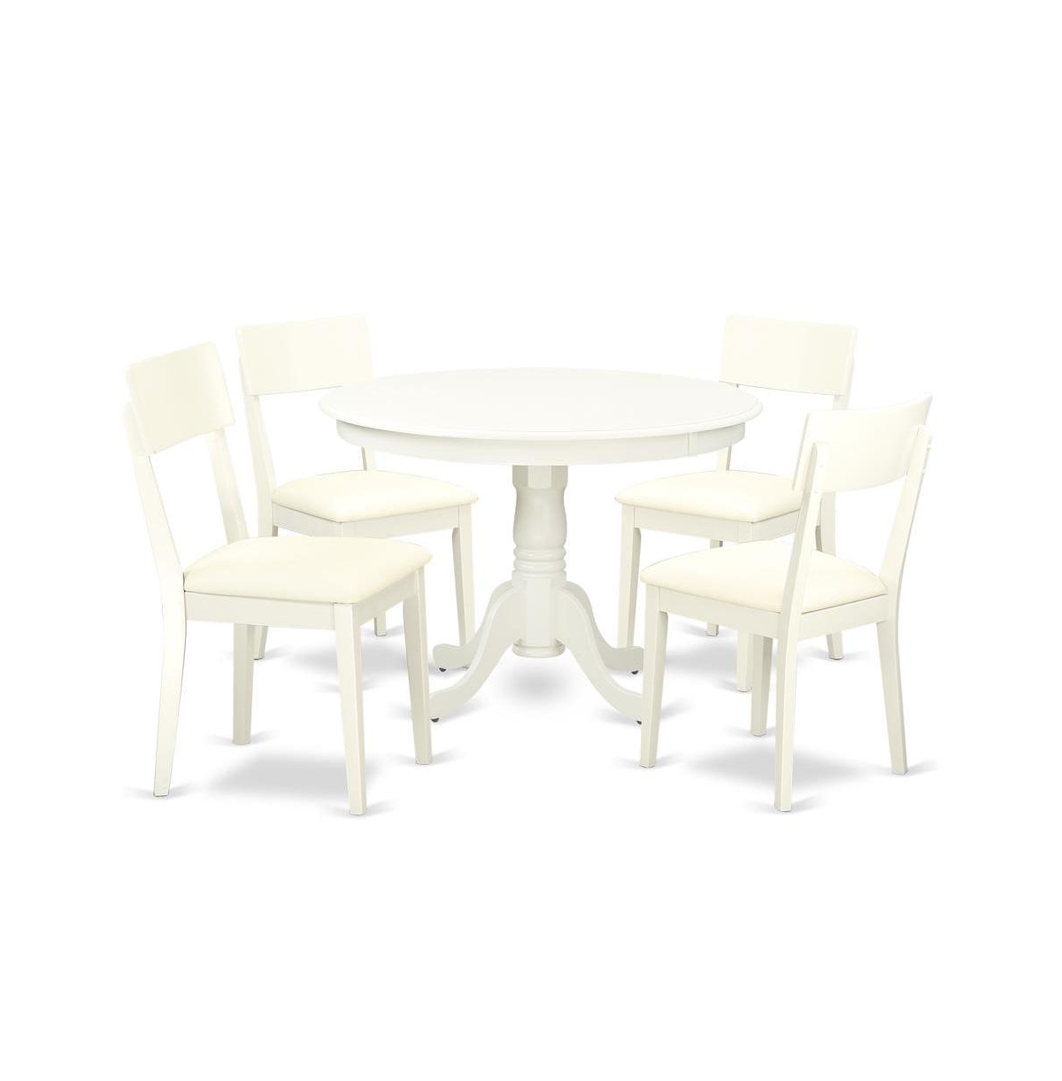 Click here for East West Furniture Dining Room Set Linen White -... prices