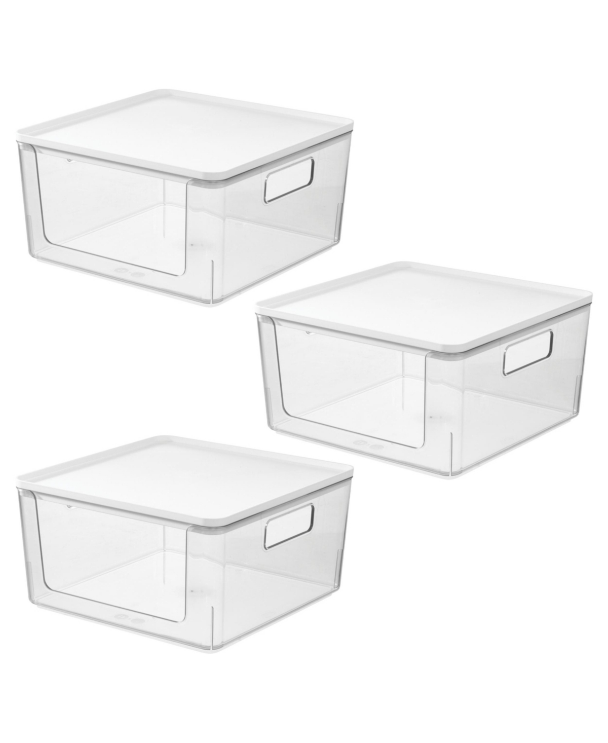 Click here for iDesign Stackable Open-Front Bins with Lid  Set of... prices