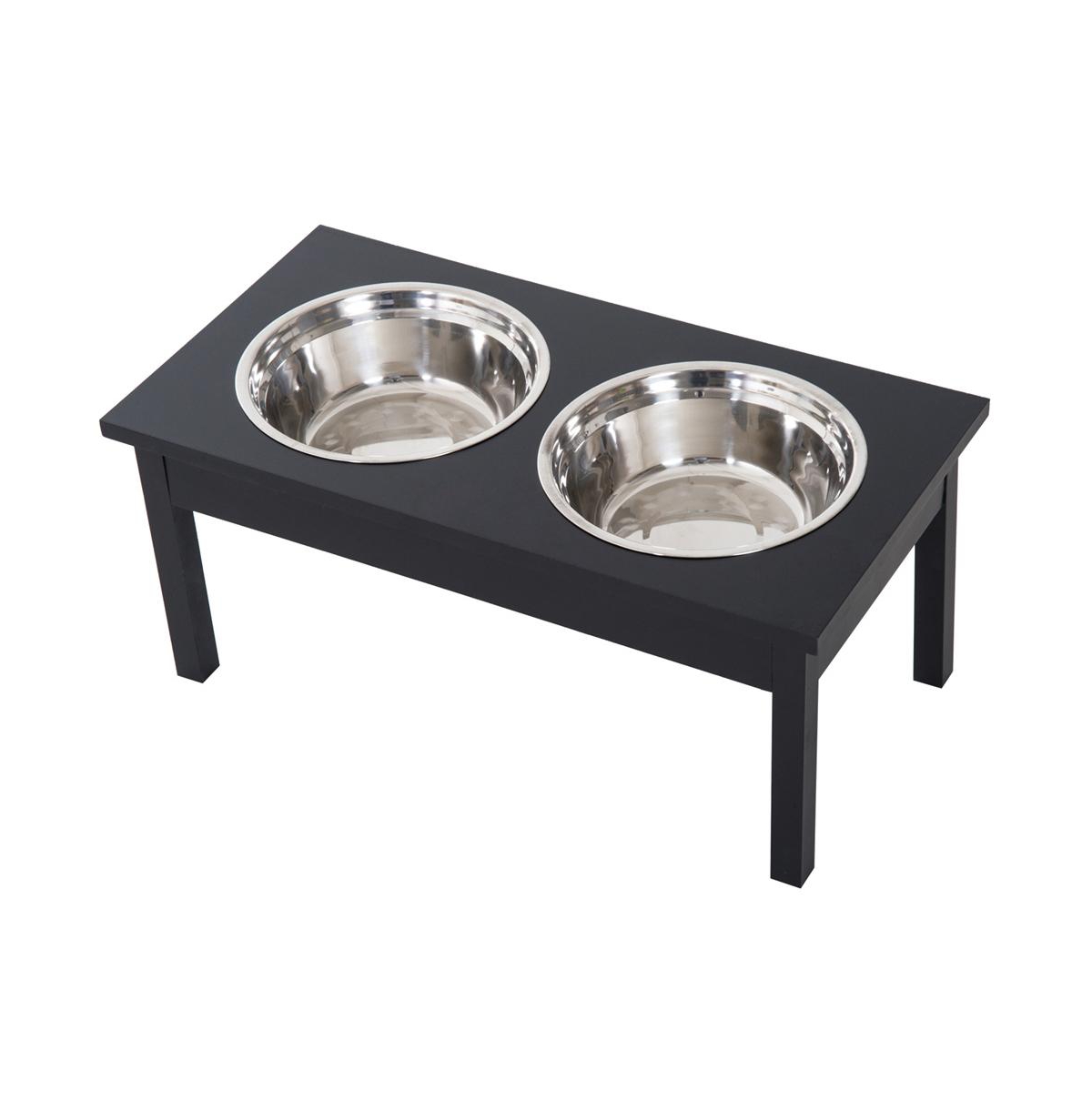 Click here for Aostirmotor 23in Black Wooden Dog Food Bowls Heavy... prices