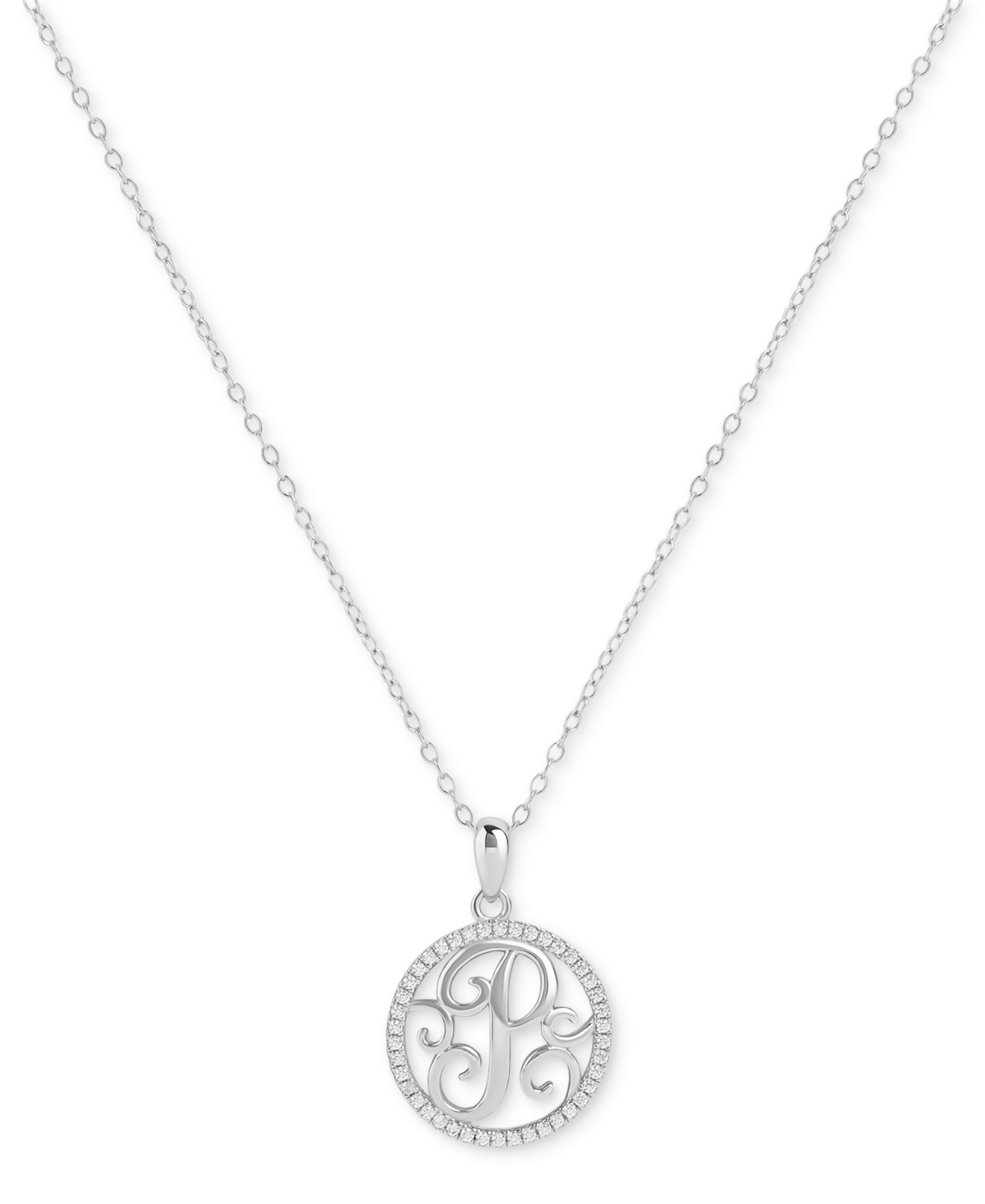 Click here for Giani Bernini Cubic Zirconia Filigree Initial P Mo... prices