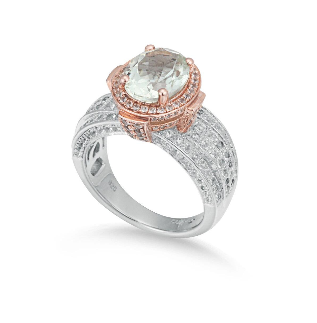 Click here for Suzy Levian New York Two-Tone Sterling Silver Oval... prices
