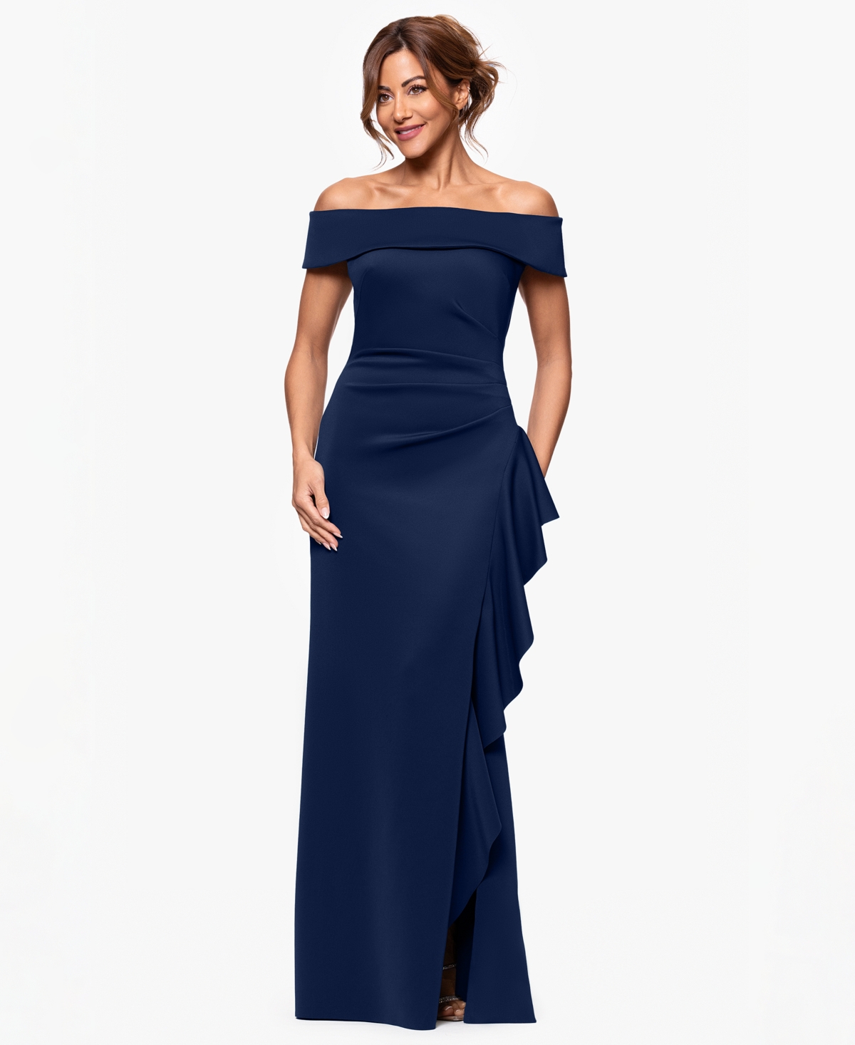 Click here for Xscape Petite Off The Shoulder Sleeveless Dress -... prices