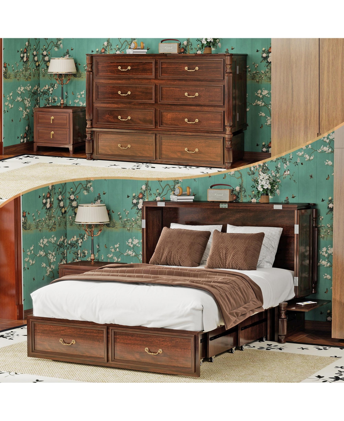 Click here for Livelylodge Murphy Bed Cabinet with Drawer Include... prices