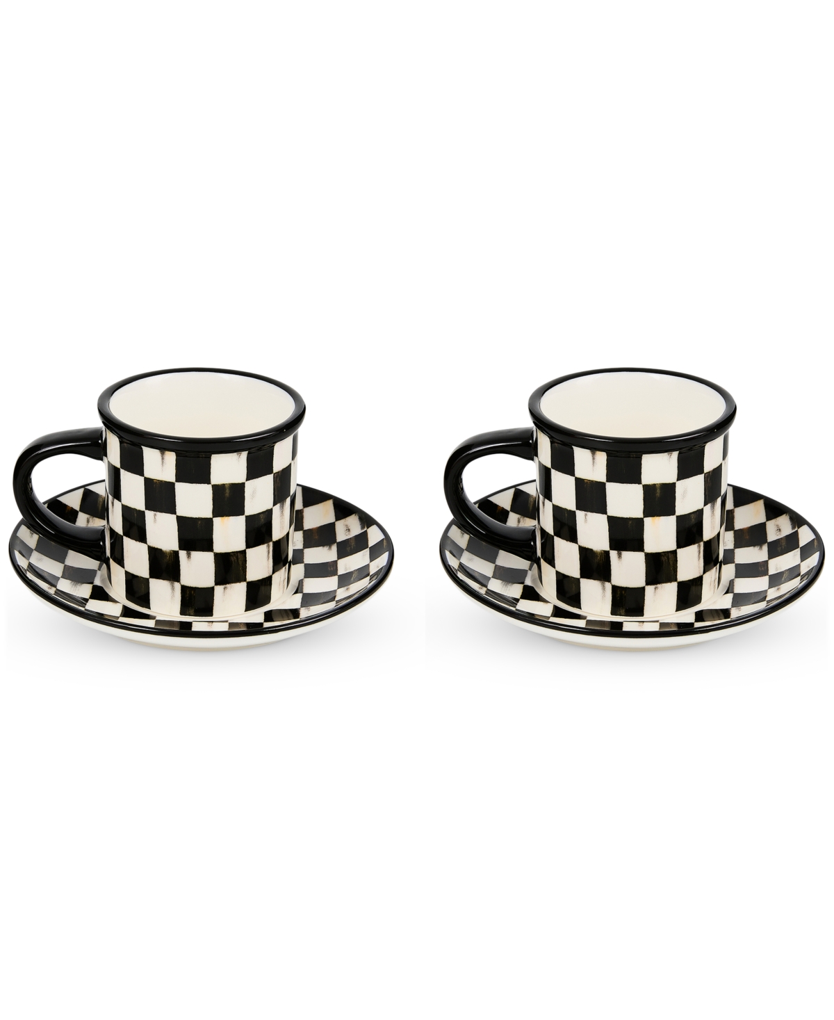 Click here for MacKenzie-Childs Courtly Check Espresso Cup & Sauc... prices