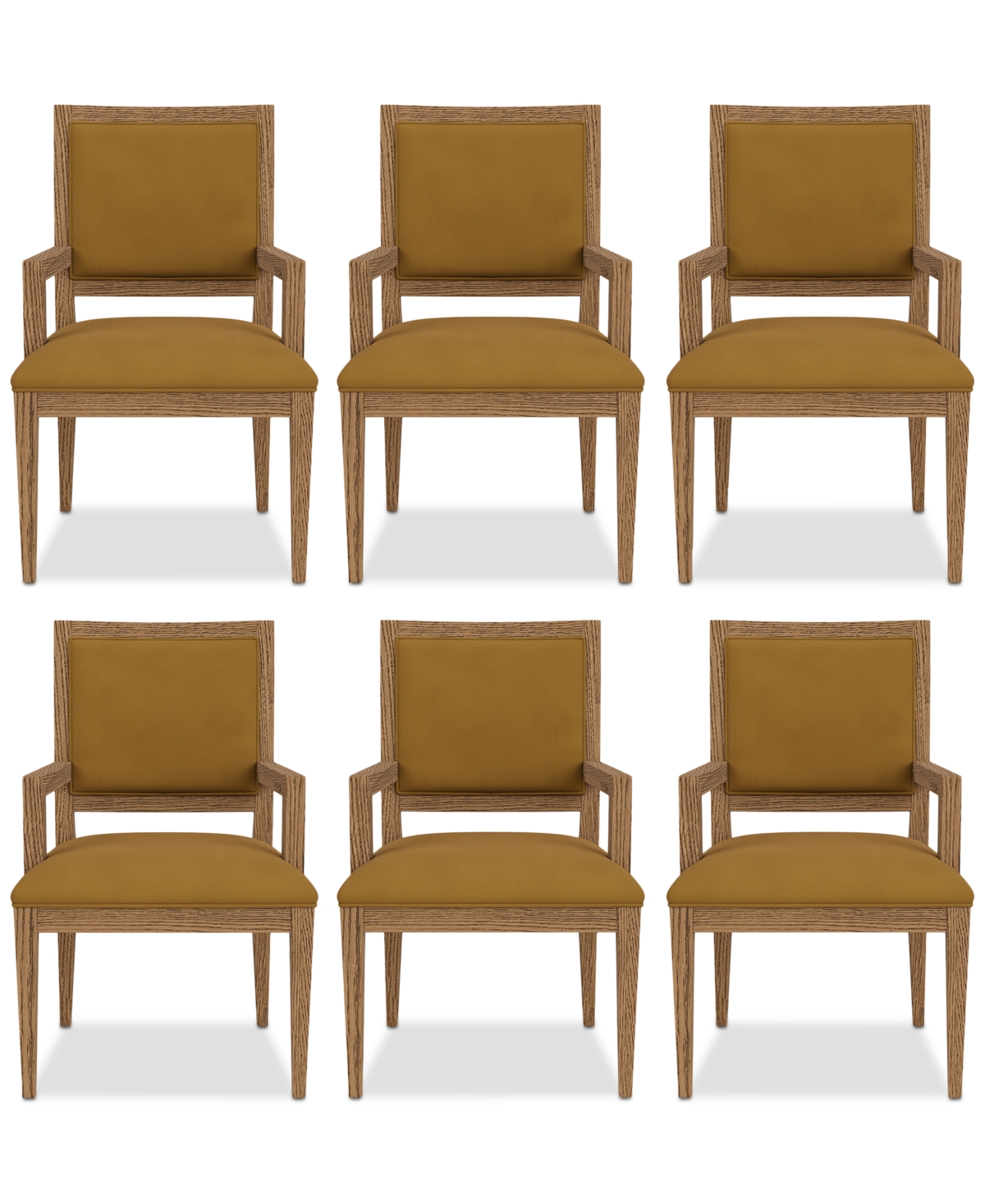 Click here for Everleigh 6 Pc. Upholstered Back Arm Chair - Nutme... prices