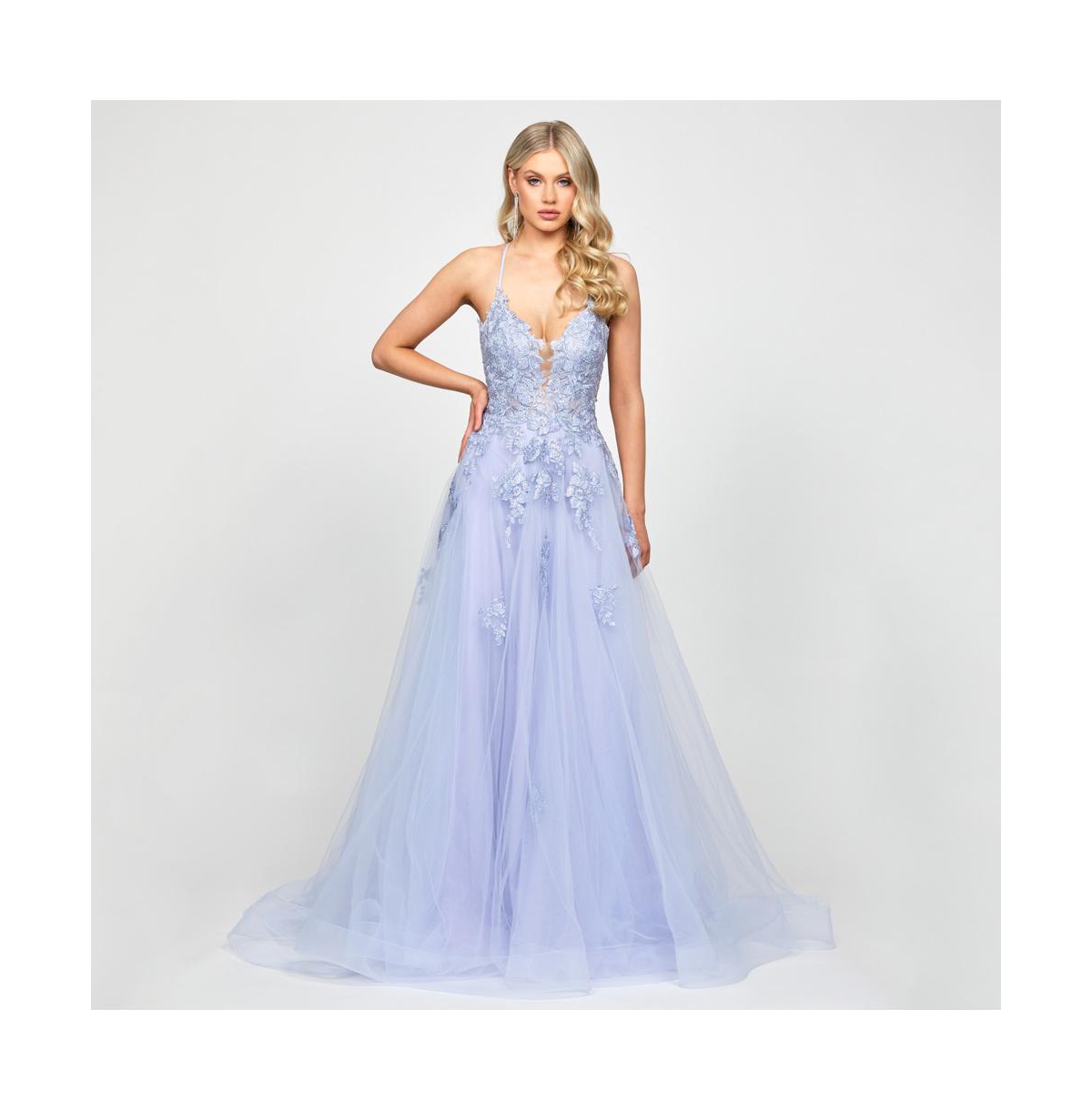 Click here for Bariano Womens Rosalee Embellished Ball Gown - Pow... prices