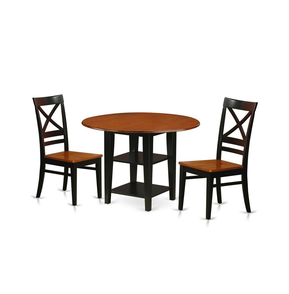 Click here for East West Furniture Dining Room Set Black & Cherry... prices