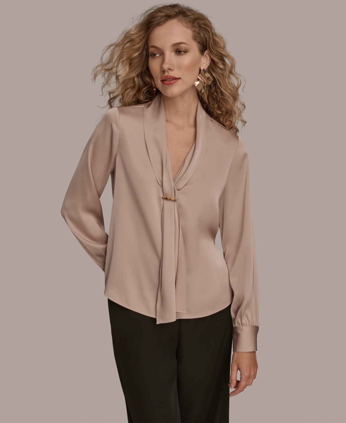 Click here for Donna Karan New York Womens Long Sleeve Top - Noli... prices