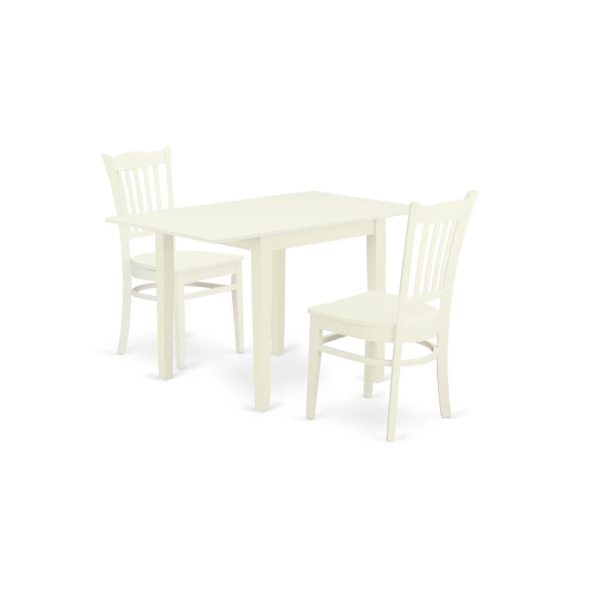 Click here for East West Furniture Dining Room Set Linen White -... prices