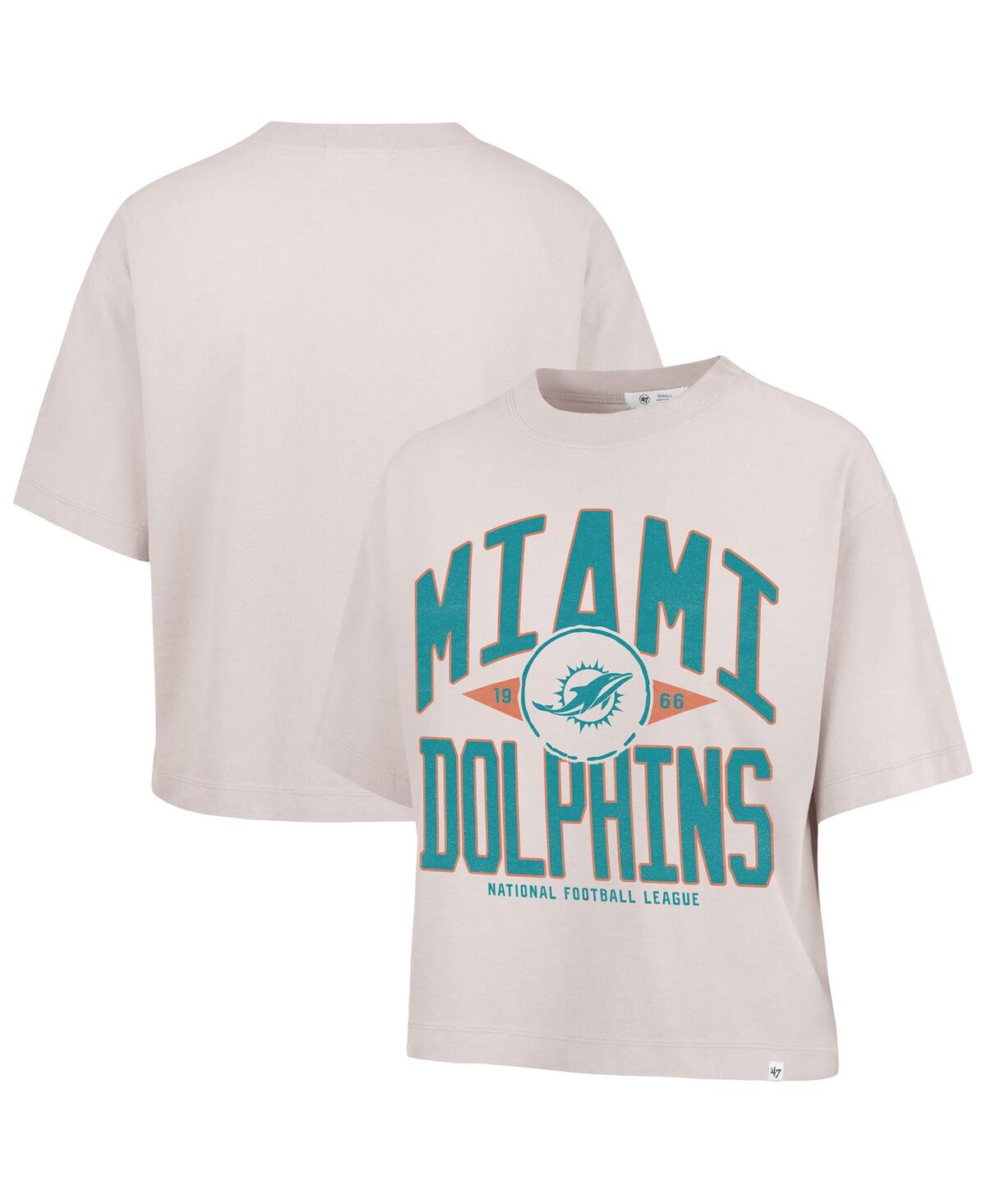 Click here for 47 Brand Womens Natural Miami Dolphins Cropped Win... prices