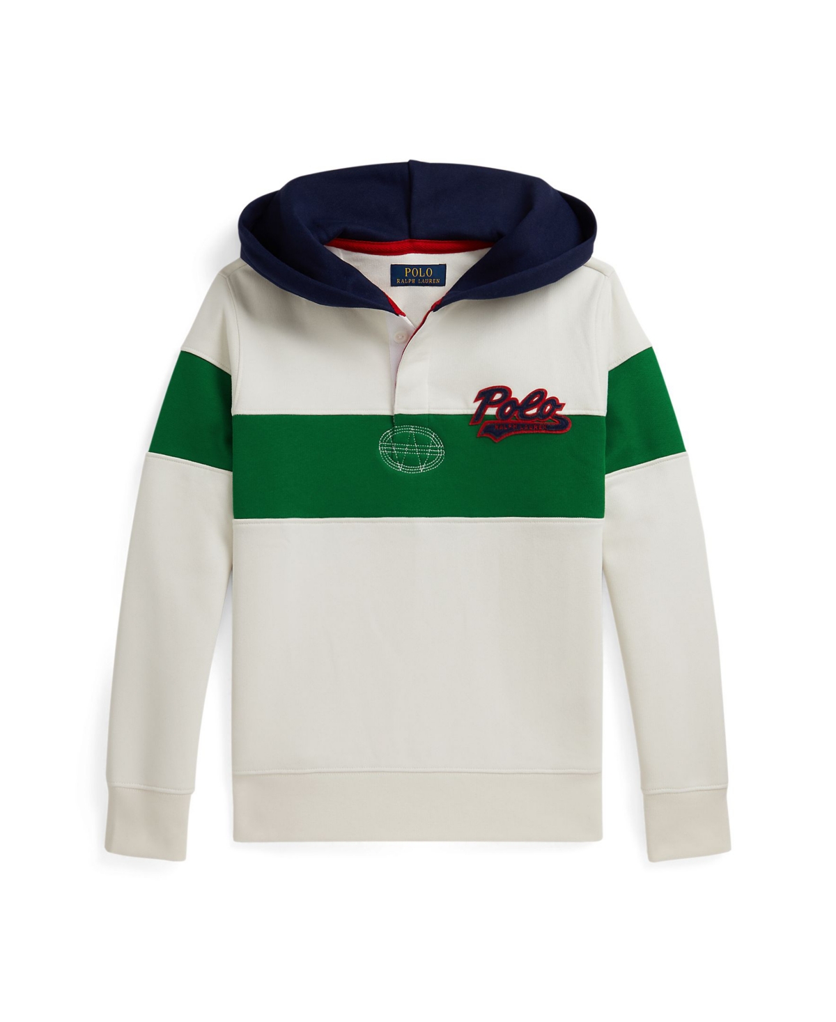 Click here for Polo Ralph Lauren Big Boys Logo Fleece Rugby Hoodi... prices