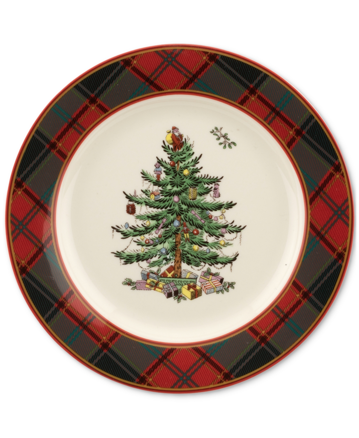 Click here for Spode Christmas Tree Tartan Salad Plate  8 - Multi prices