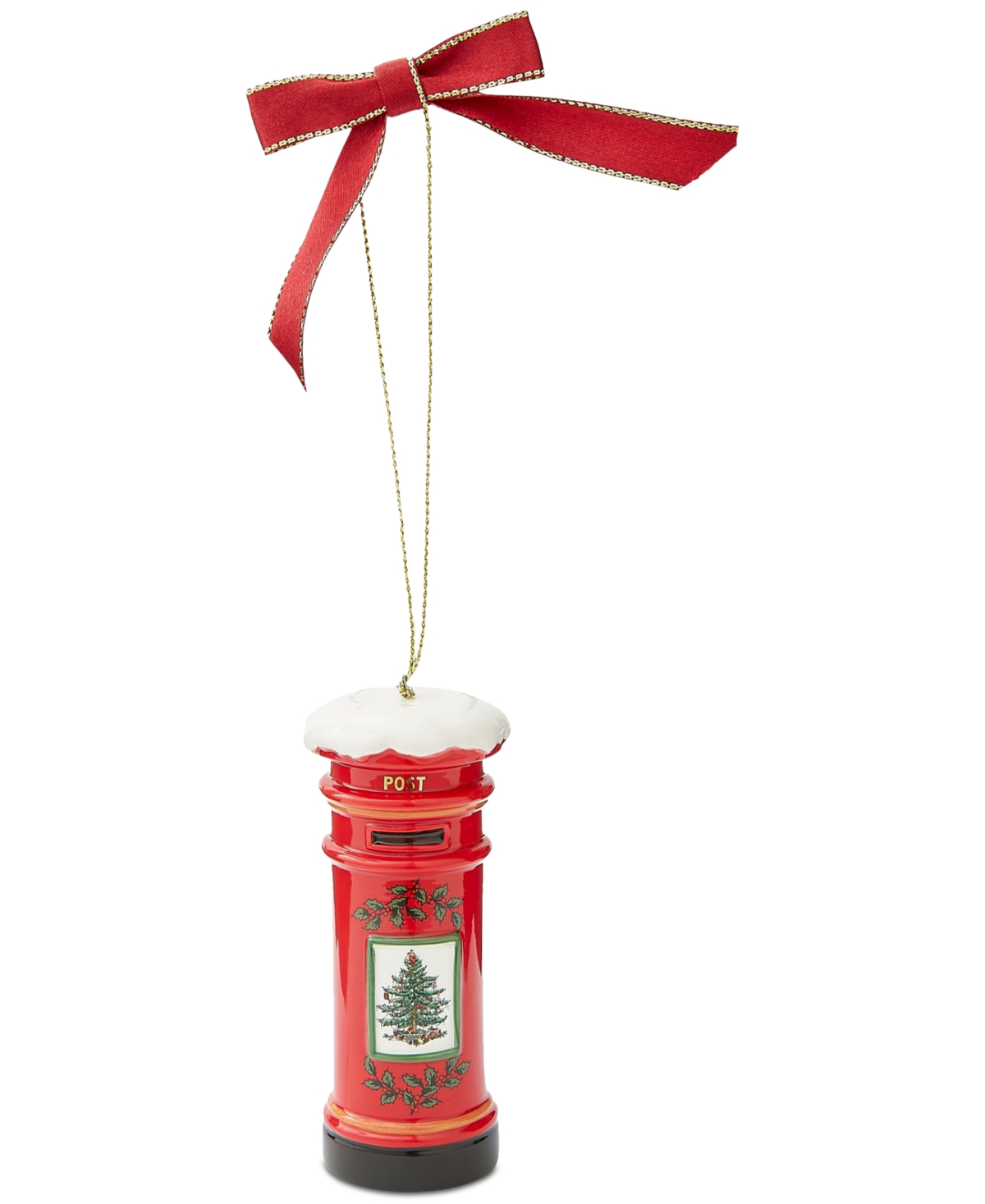 Click here for Spode Christmas Tree Brit Post Box Ornament - Gree... prices