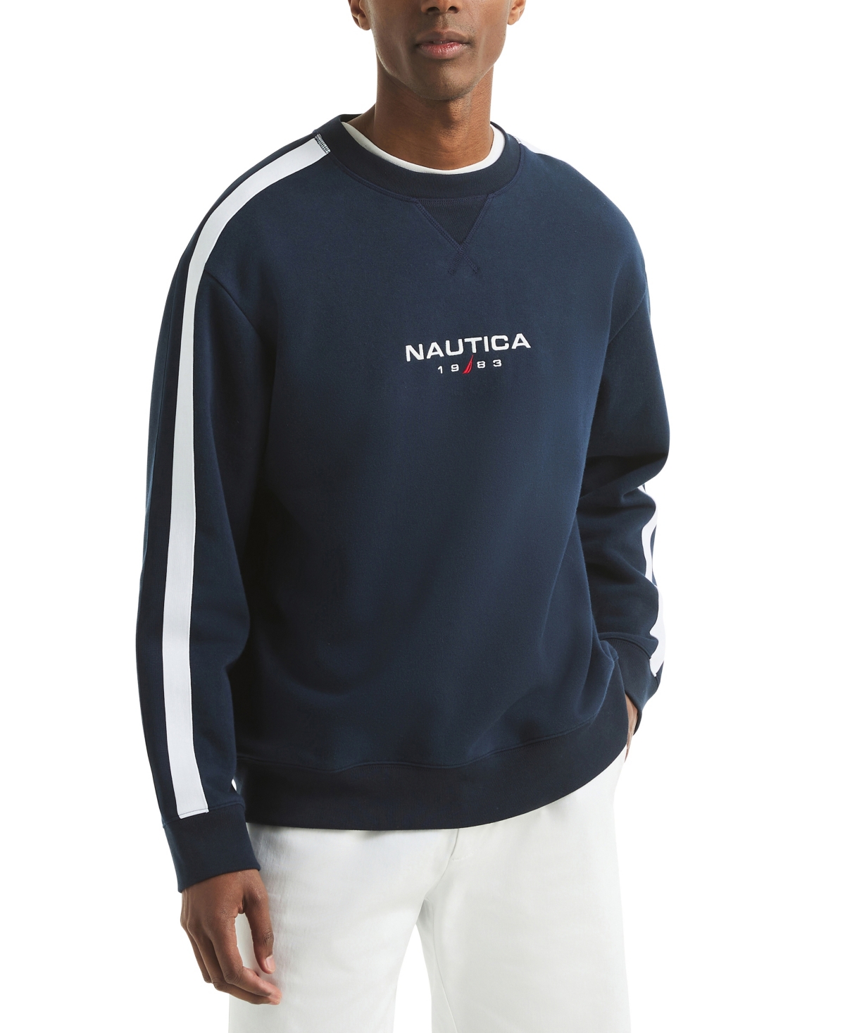 Click here for Nautica Mens Graphic Logo Crewneck Sweatshirt - Na... prices
