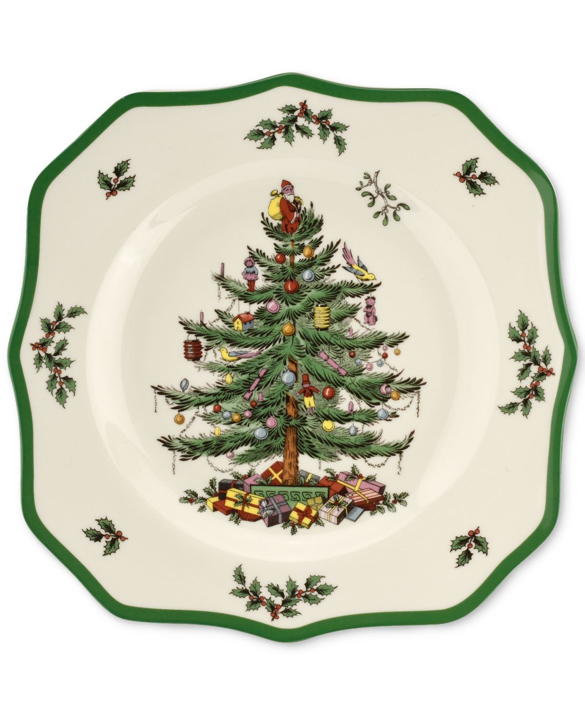 Click here for Spode Christmas Tree Scalloped Dinner Plate  10.5 prices