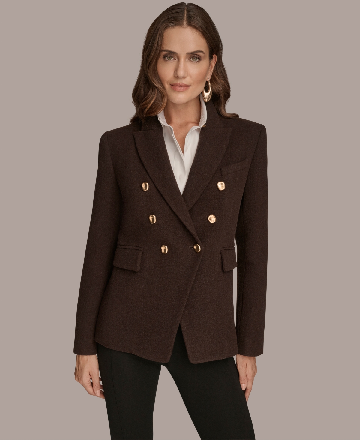 Click here for Donna Karan New York Womens Double Breasted Button... prices