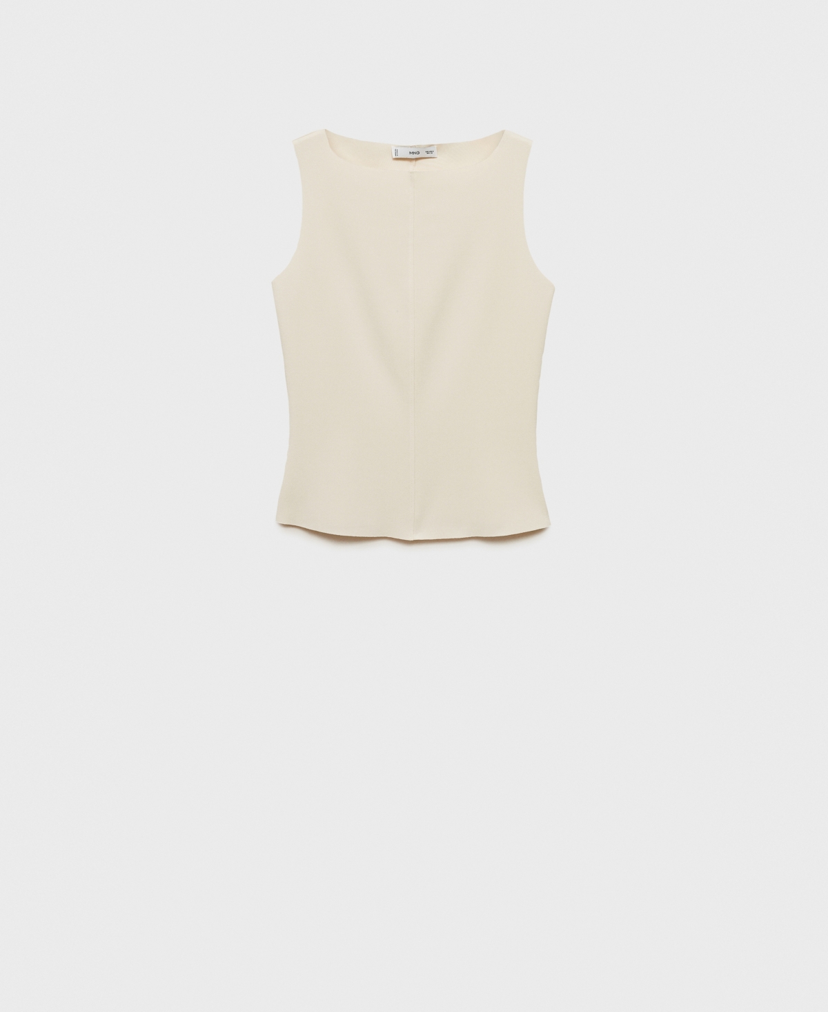 Click here for Mango Womens Boat-Neck Knitted Top - Ecru prices