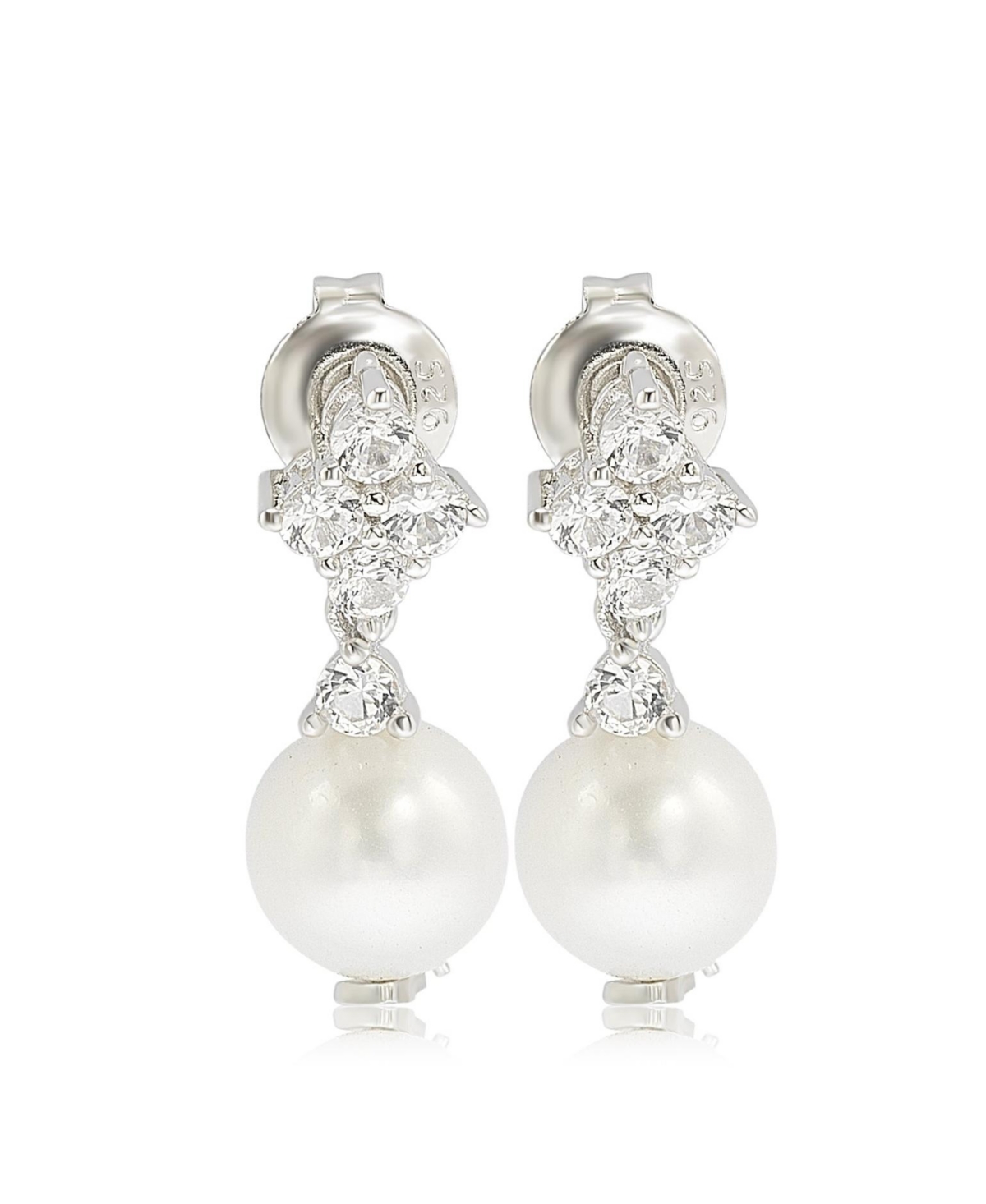 Click here for Suzy Levian Sterling Silver Pearl & White Sapphire... prices