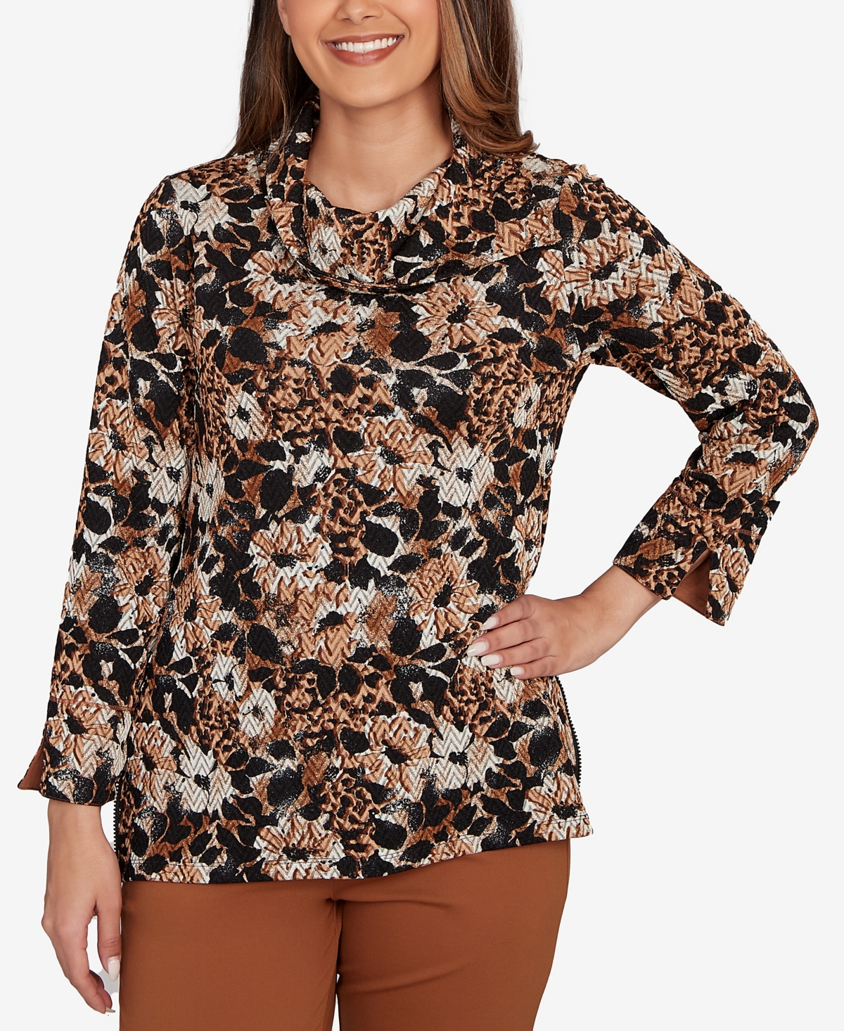 Click here for Ruby Rd. Petite Vintage Paisley Embellished Top -... prices