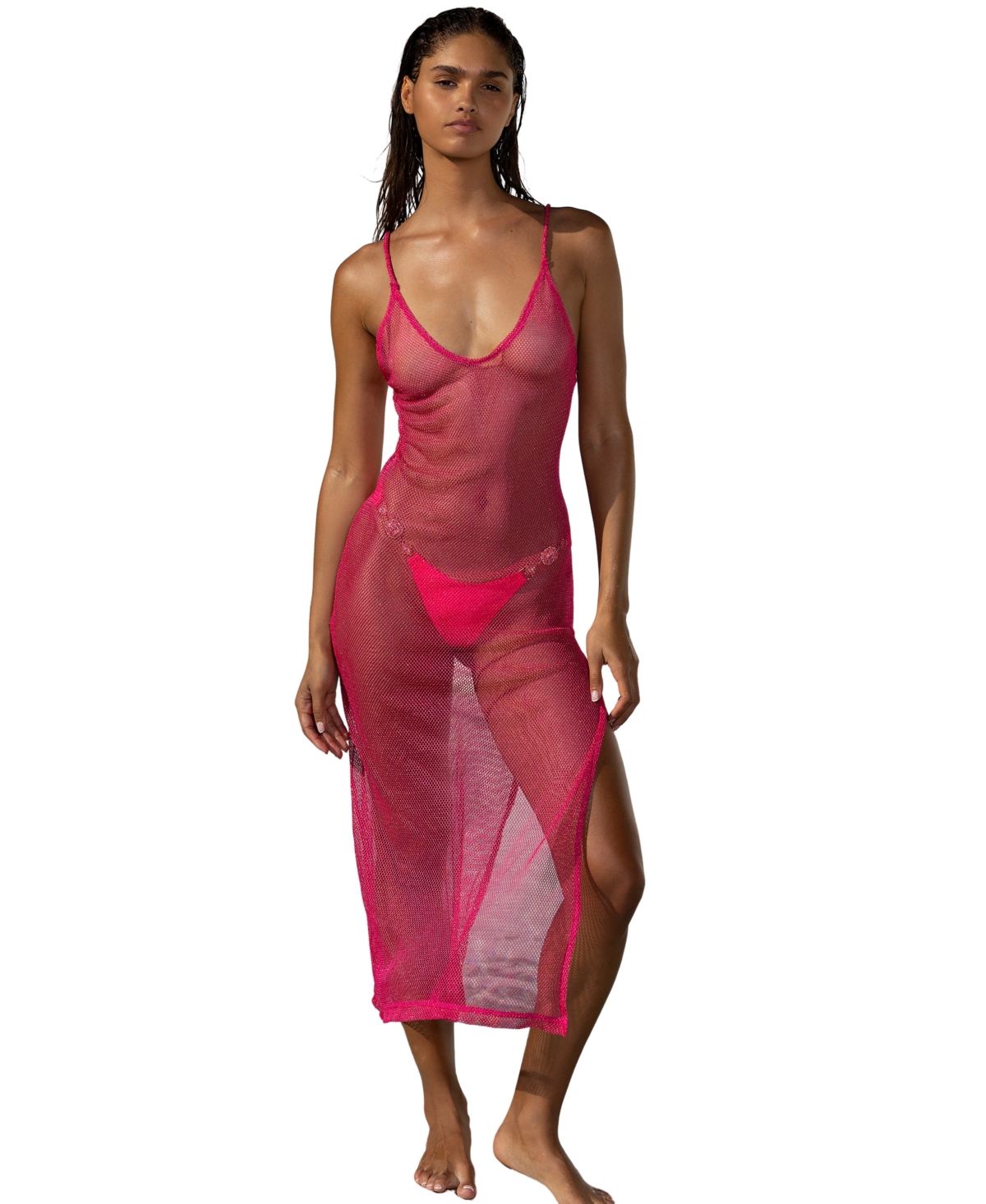 Click here for Beach Bunny Swimwear Womens Sheer Mesh Maxi Cover... prices