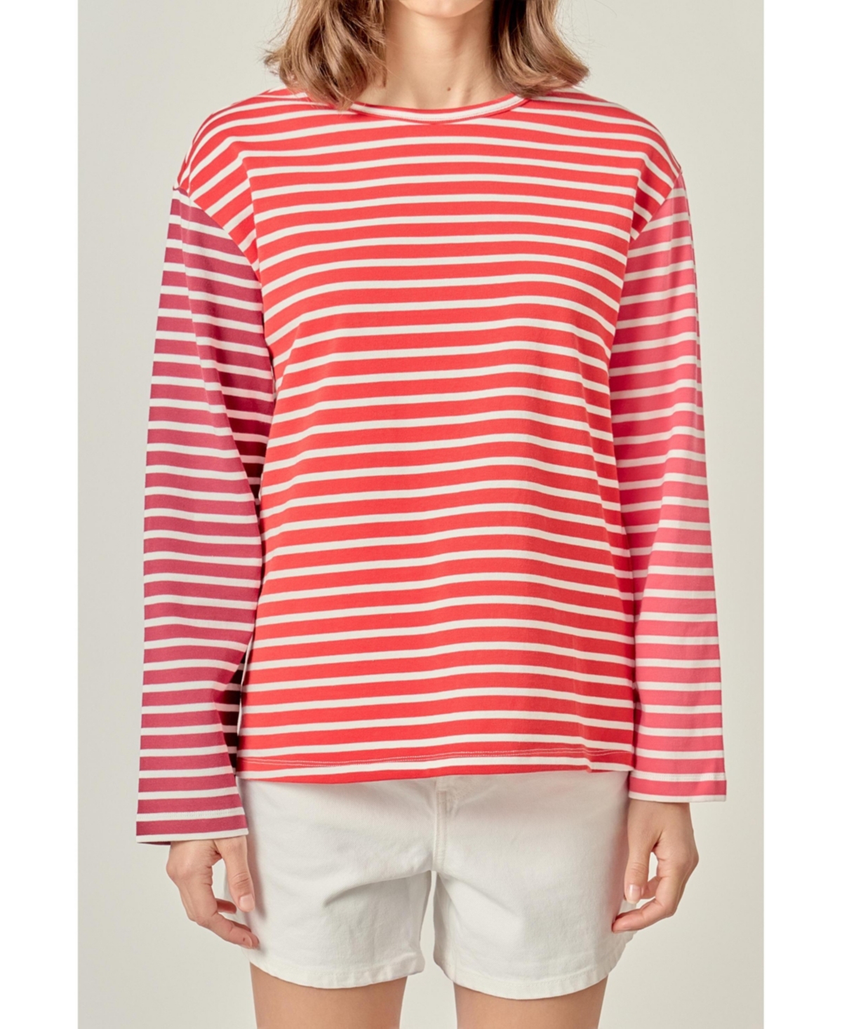 Click here for English Factory Womens Stripe Color Block Shirt -... prices