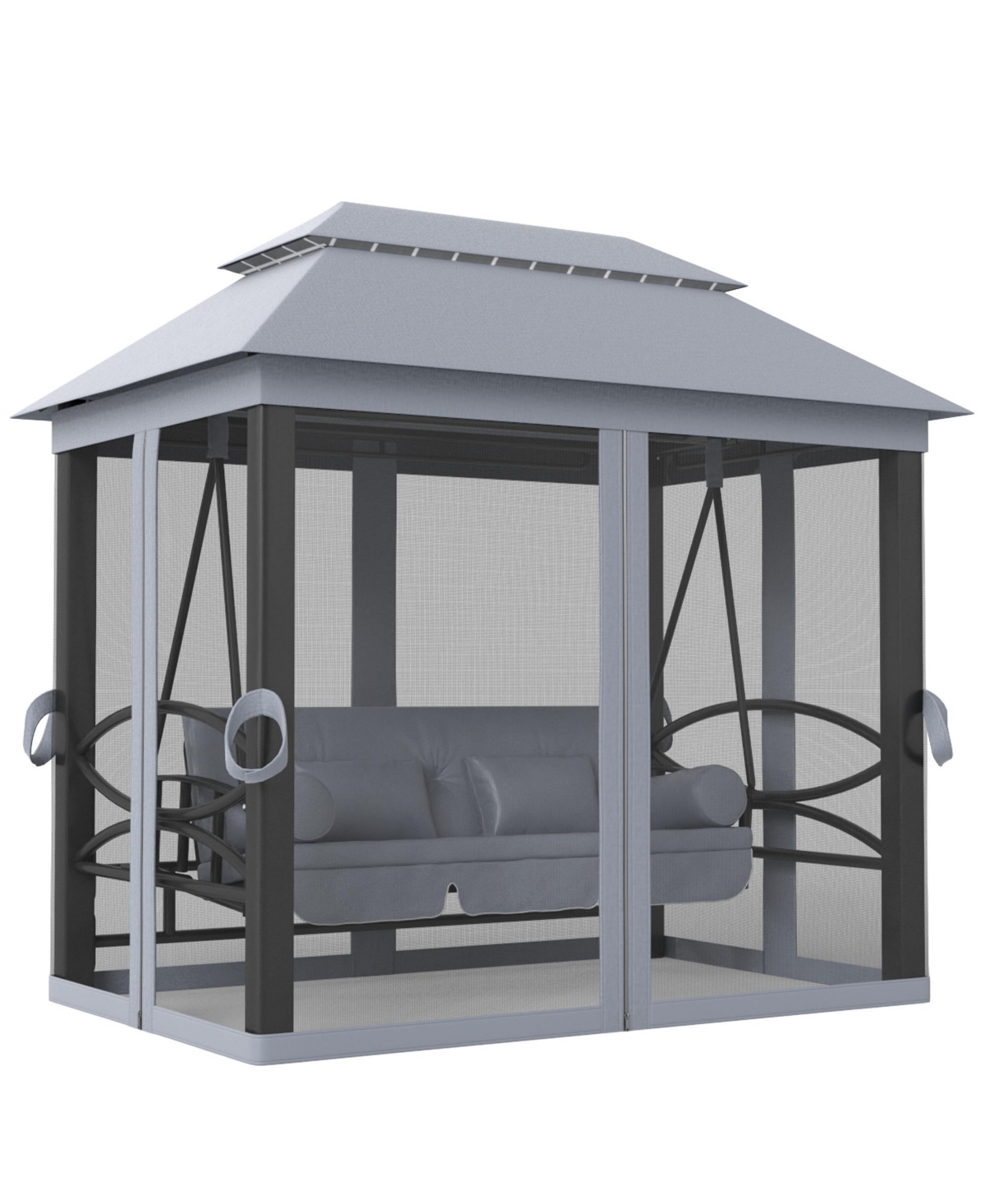 Click here for Outsunny 3-Seat Patio Swing Chair  Gazebo Swing wi... prices