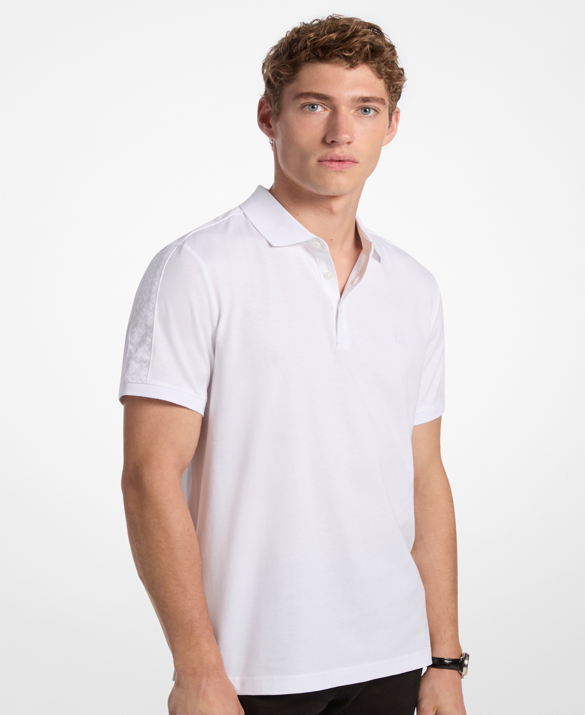 Michael Kors Mens Short Sleeve Polo T-Shirt - White