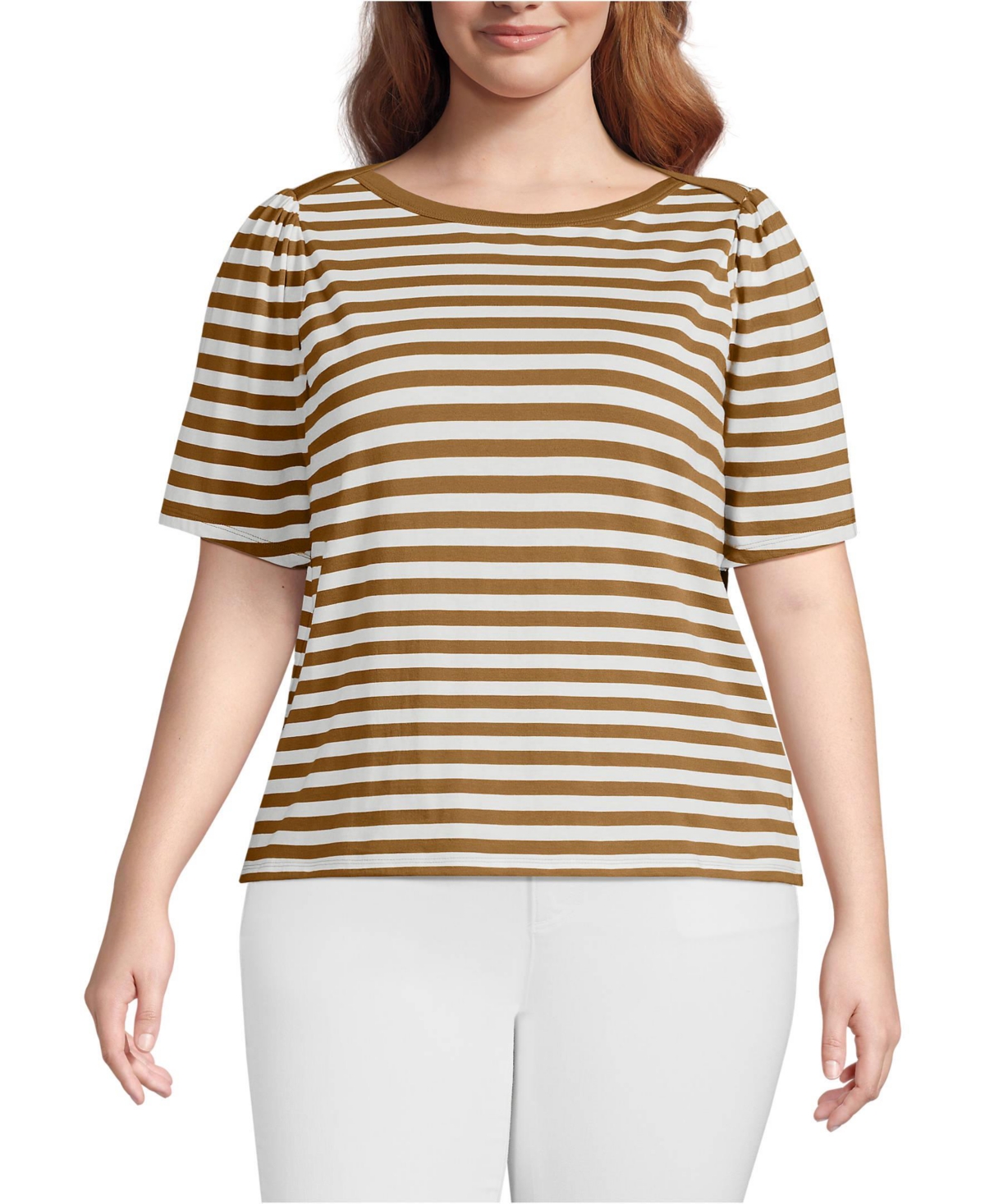 Click here for Lands End Plus Size Elbow Sleeve Supima Cotton Boa... prices