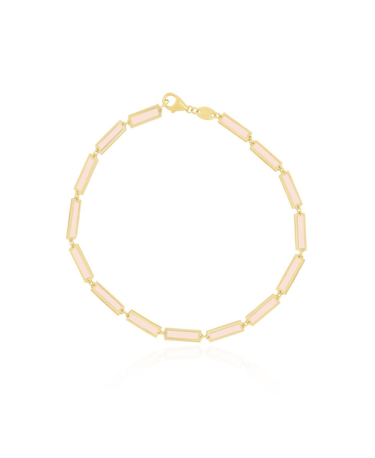 Click here for The Lovery Pink Pearl Bar Bracelet 14K Gold - Pink... prices
