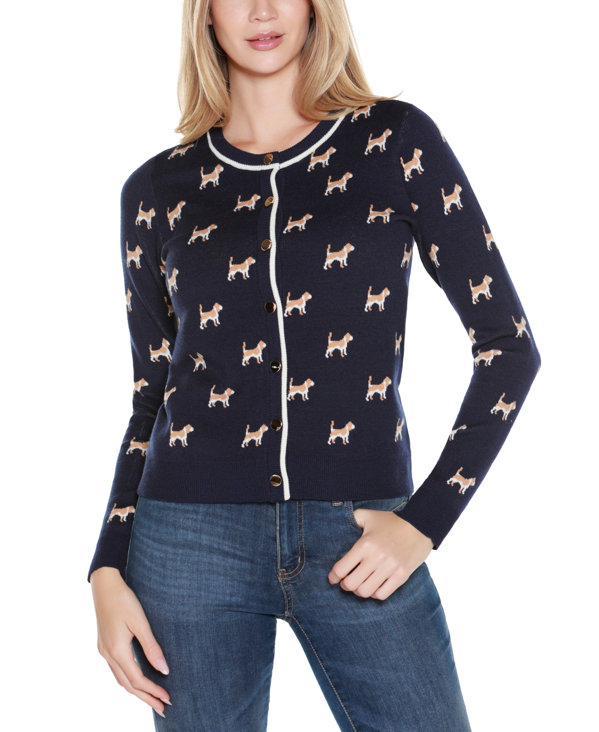 Click here for Belldini Womens Fetch-ing Fun Cardigan Sweater - N... prices