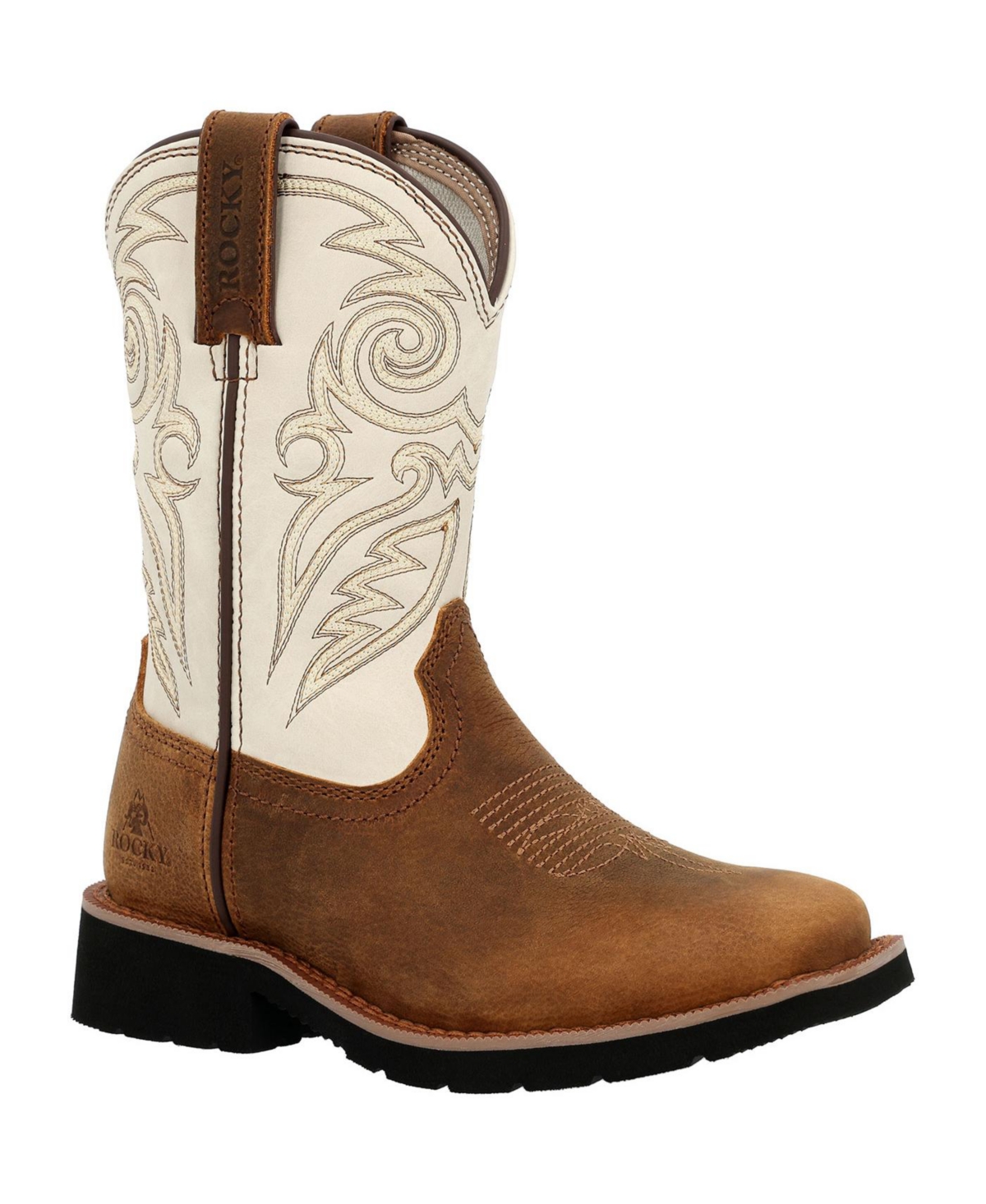 Click here for Rocky Kids MonoCrepe Western Boot - Brown and bone prices