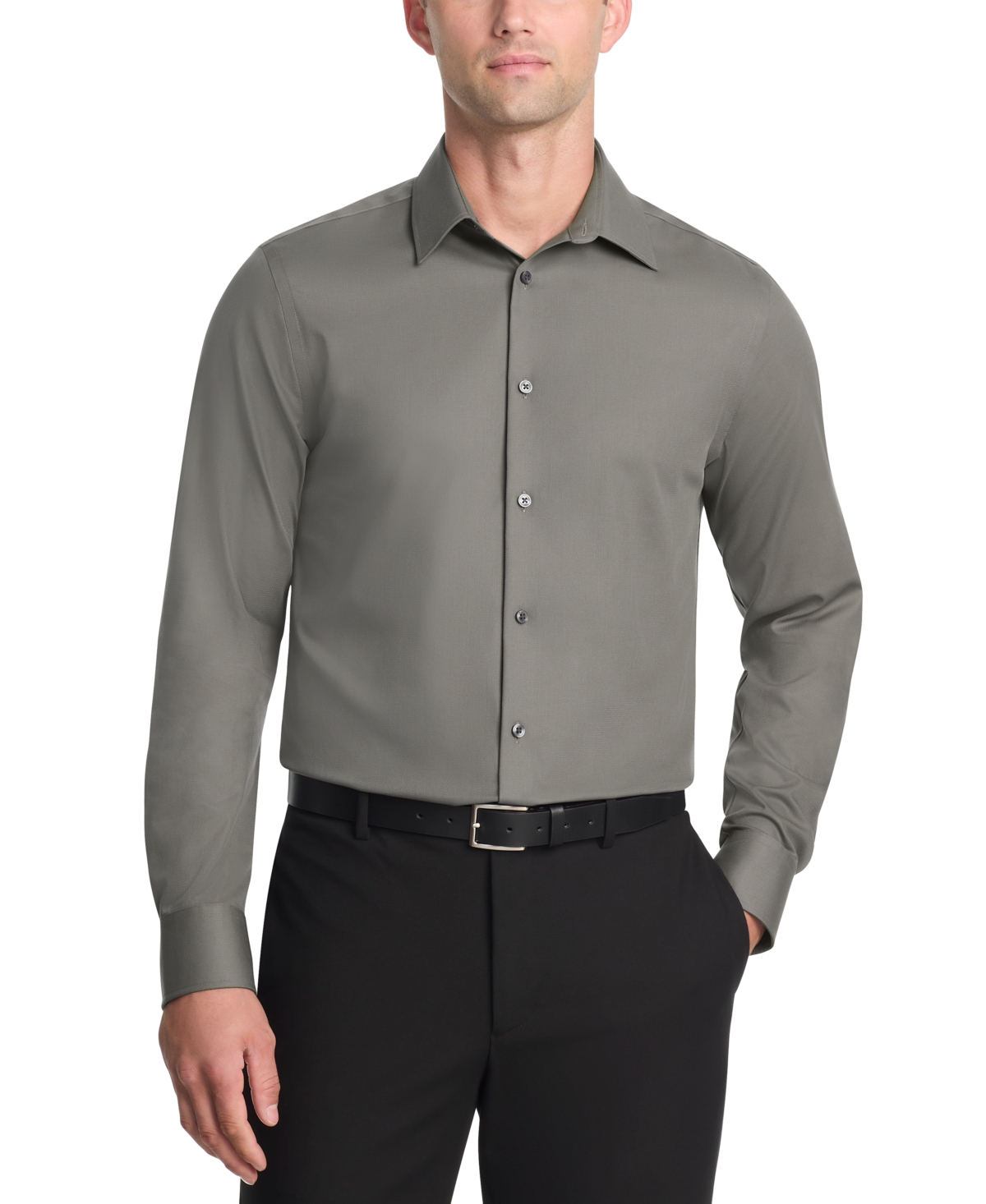 Click here for Calvin Klein Mens Slim Fit Dress Shirt - Steel Gra... prices