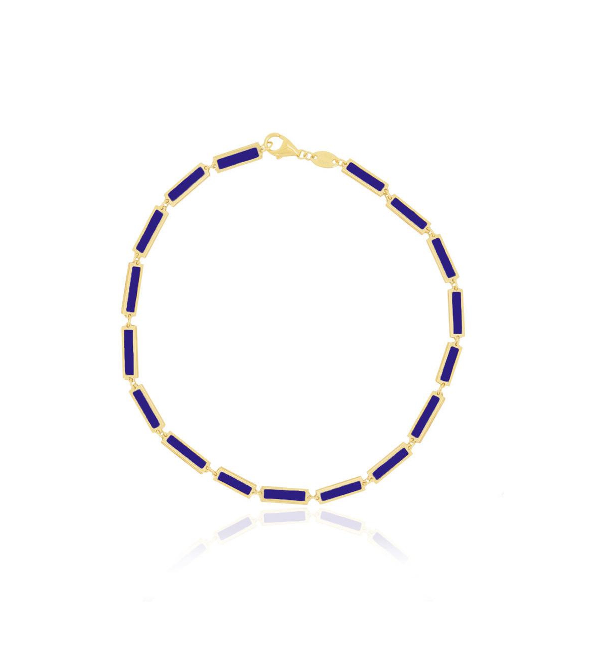 Click here for The Lovery Lapis Bar Bracelet 14K Gold - Lapis prices