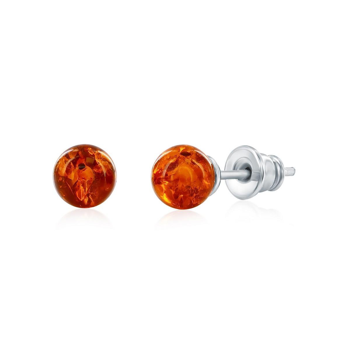 Click here for Caribbean Treasures Sterling Silver  6mm Amber Bea... prices