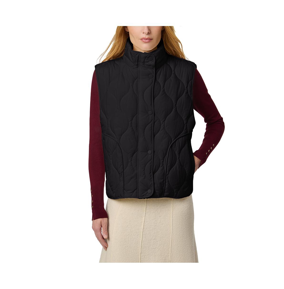 Click here for Bernardo Womens Boxy Quilted Vest - Black prices