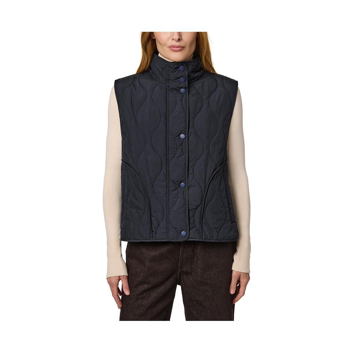 Click here for Bernardo Womens Boxy Quilted Vest - Navy prices